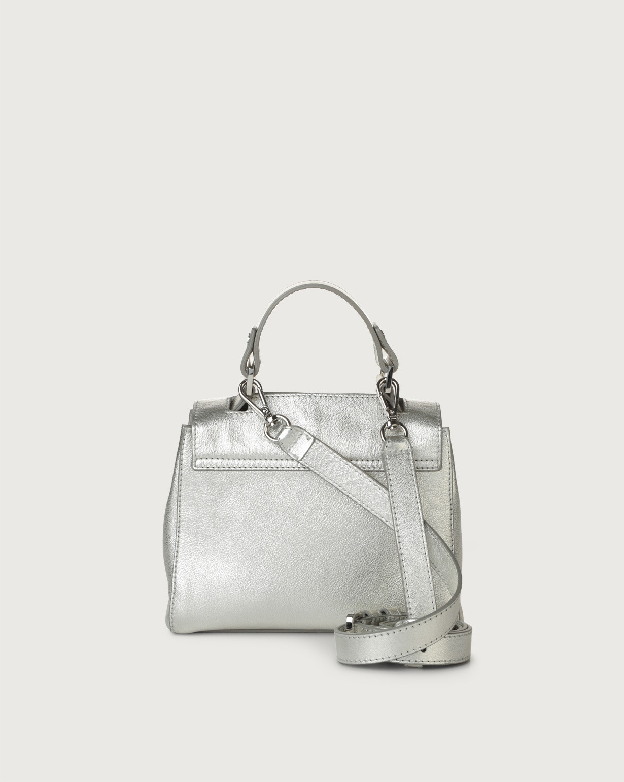 Orciani Borsa Sveva Mini Pepita a mano in pelle con tracolla, colore ...