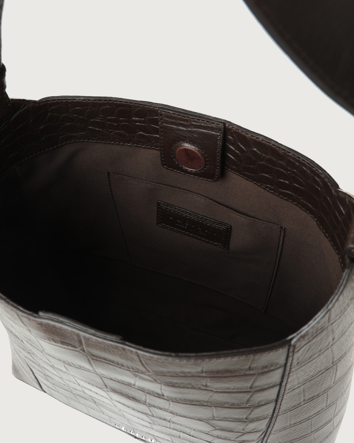 Orciani Borsa a spalla Frame Kenya in pelle stampa cocco con tracolla ...