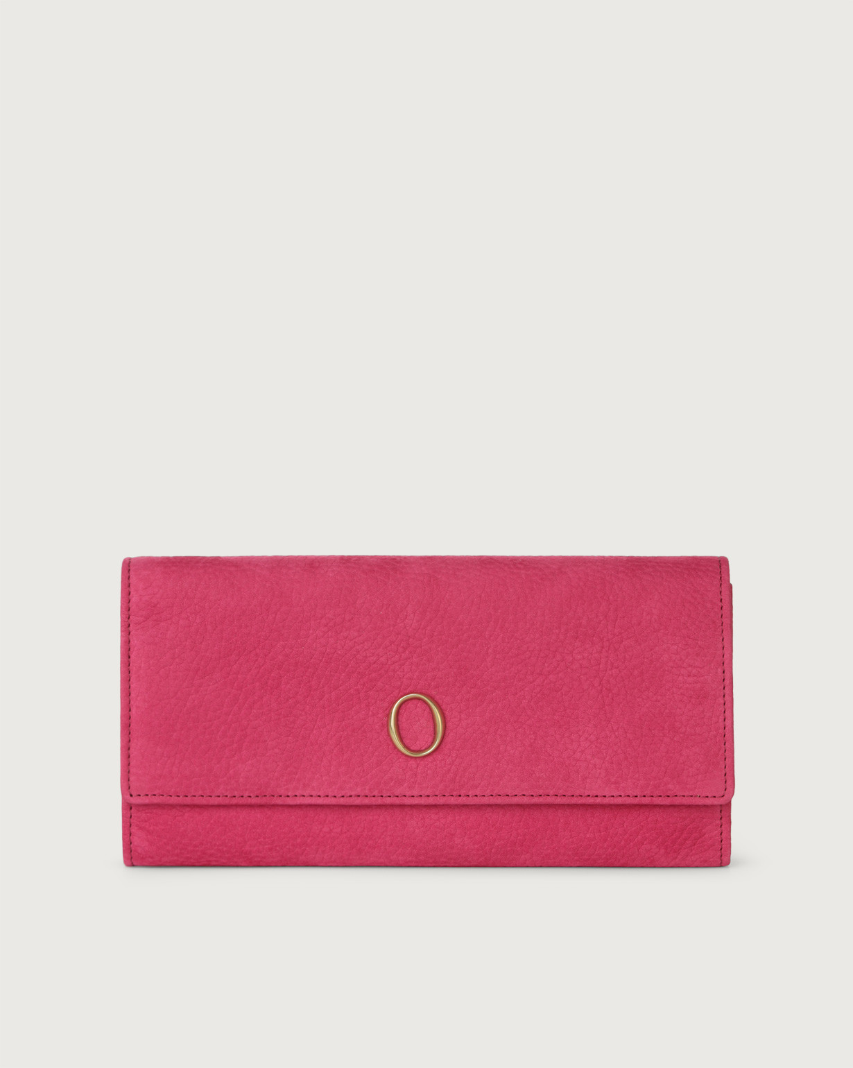 ORCIANI | Nabucco nubuck leather envelope wallet. color Fuchsia