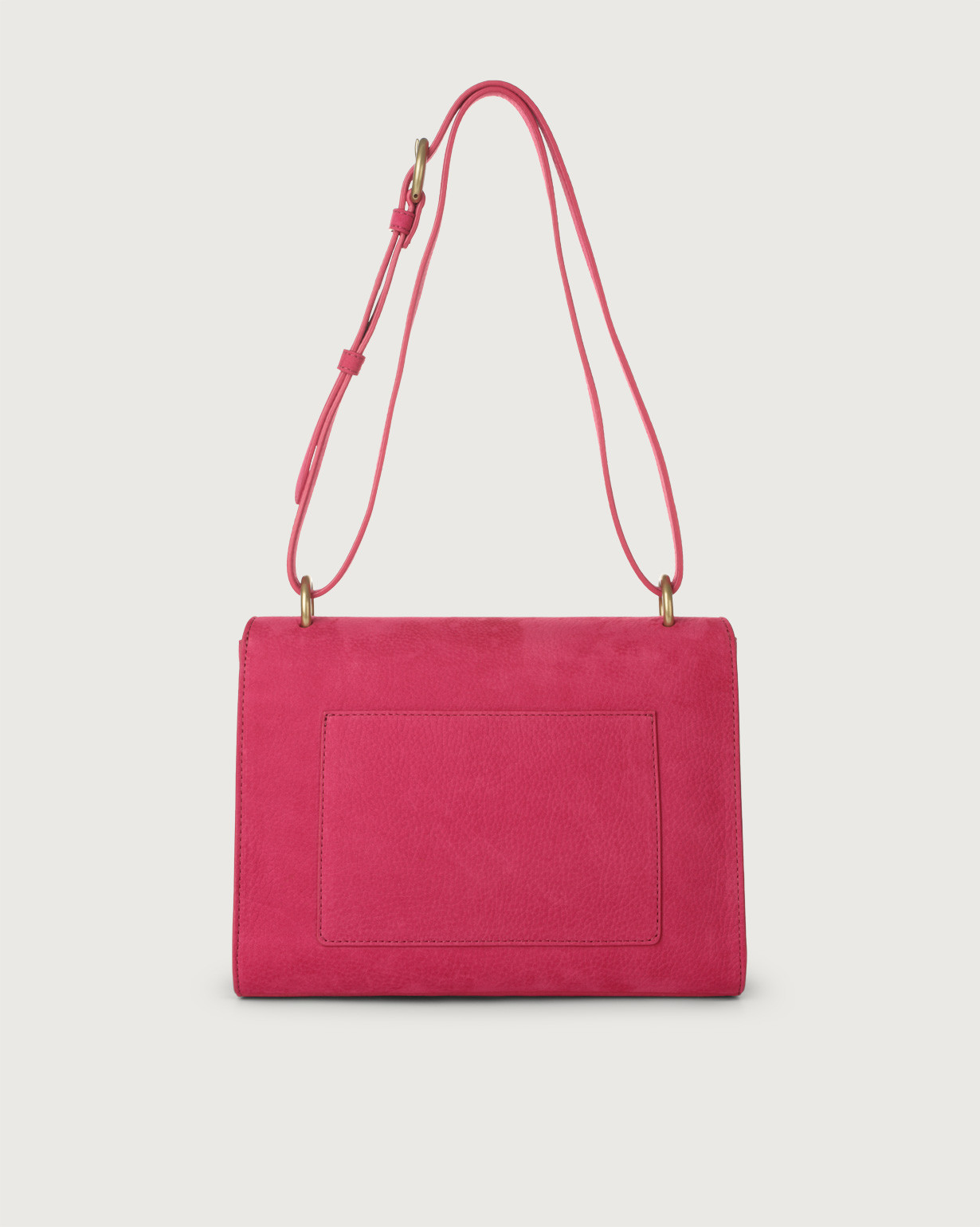 ORCIANI | Ofelia Nabucco nubuck leather shoulder bag. color Fuchsia