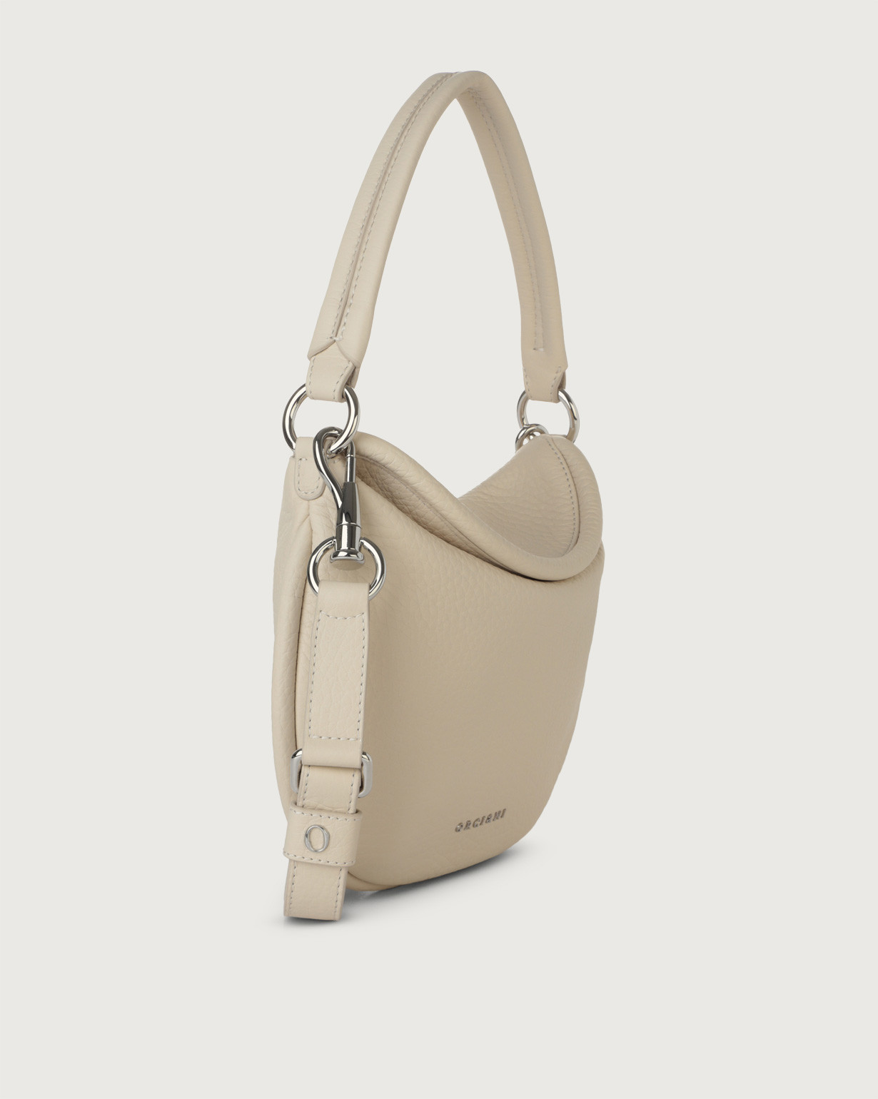 ORCIANI | Ping Soft leather shoulder bag with strap. color Ivory