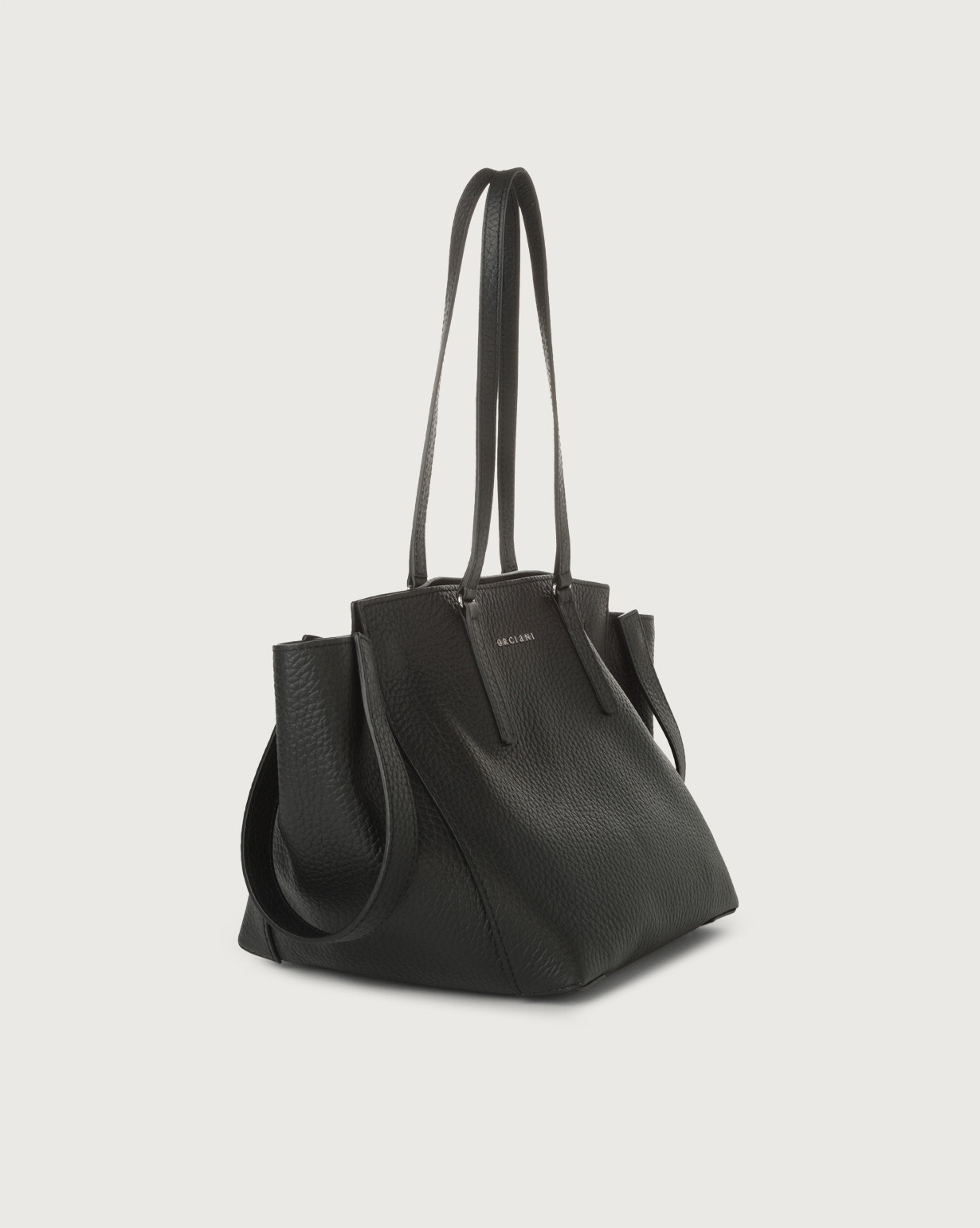 ORCIANI | Ava Soft midi leather tote bag. color Black