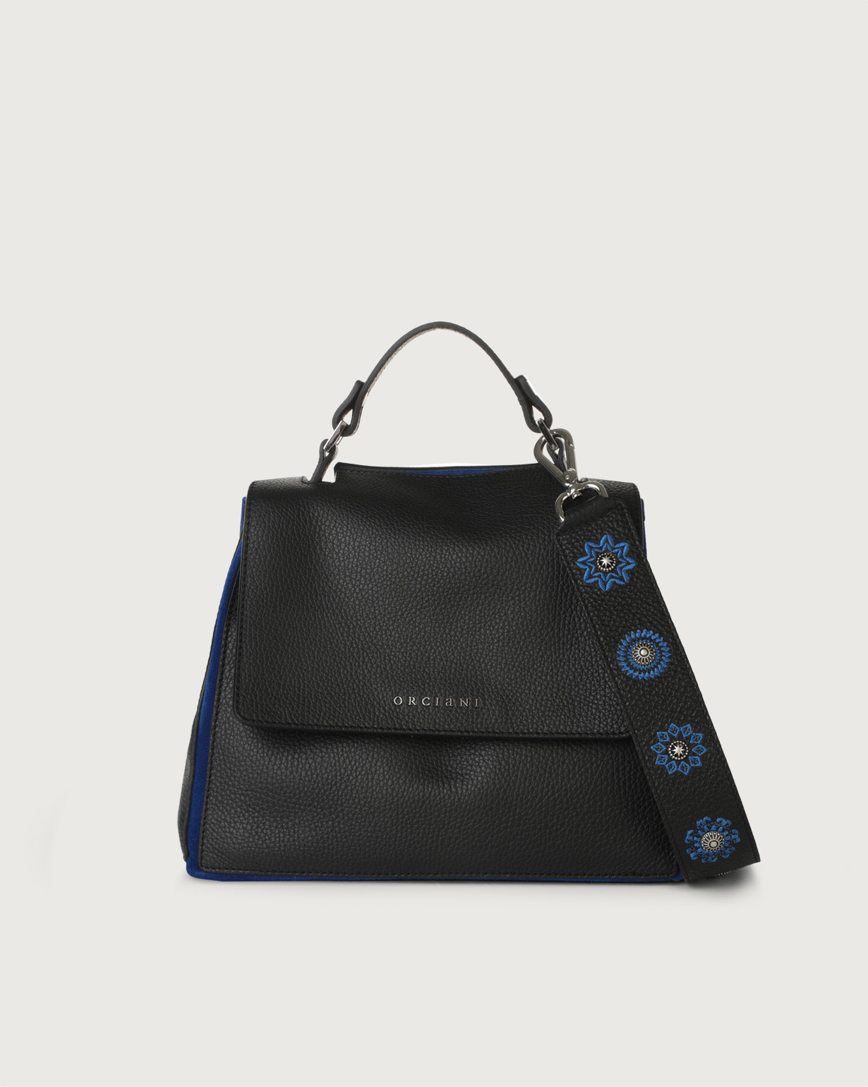 ORCIANI Sveva Warm Color small leather handbag. , color Blue