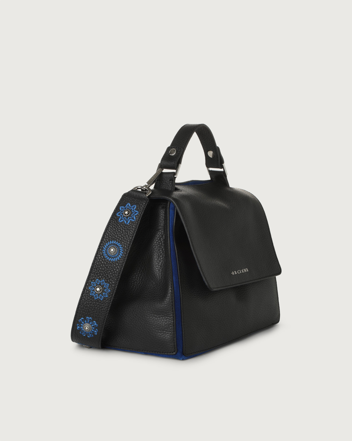 ORCIANI Sveva Warm Color small leather handbag. , color Blue