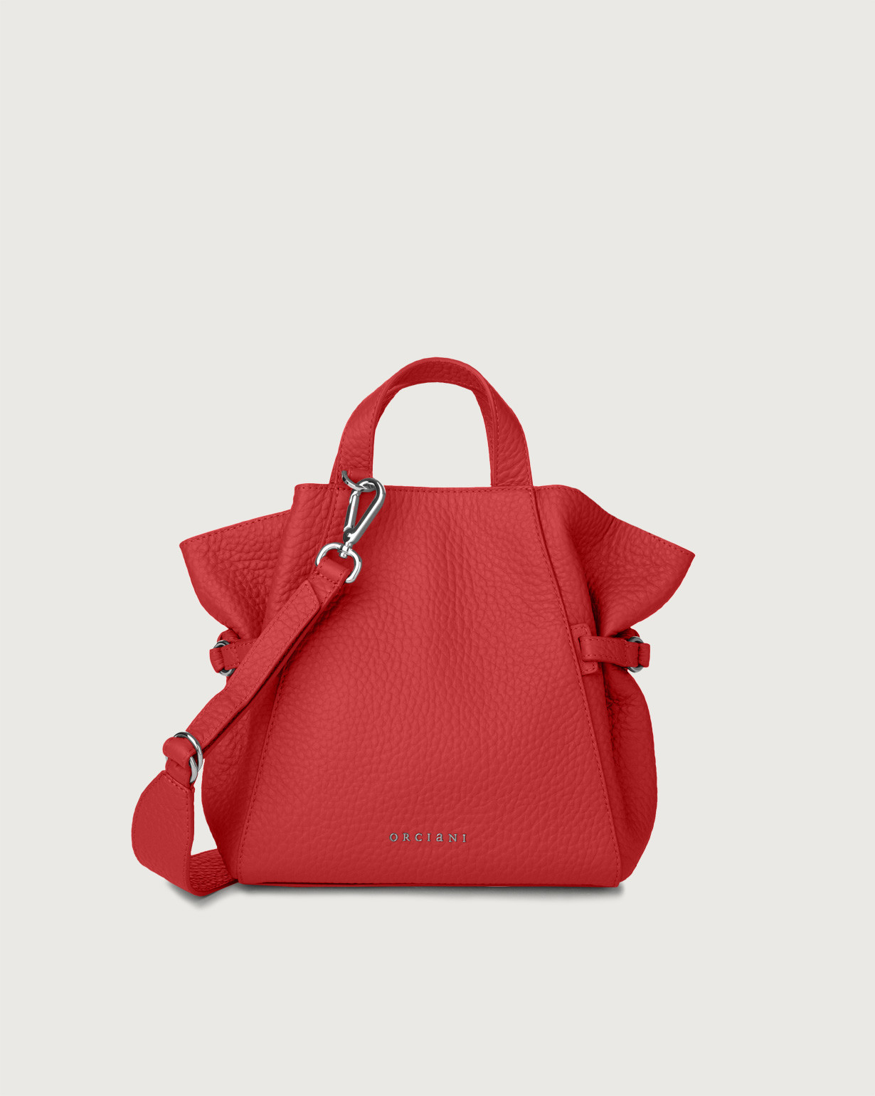 ORCIANI Fan Soft small leather handbag. , color Marlboro red