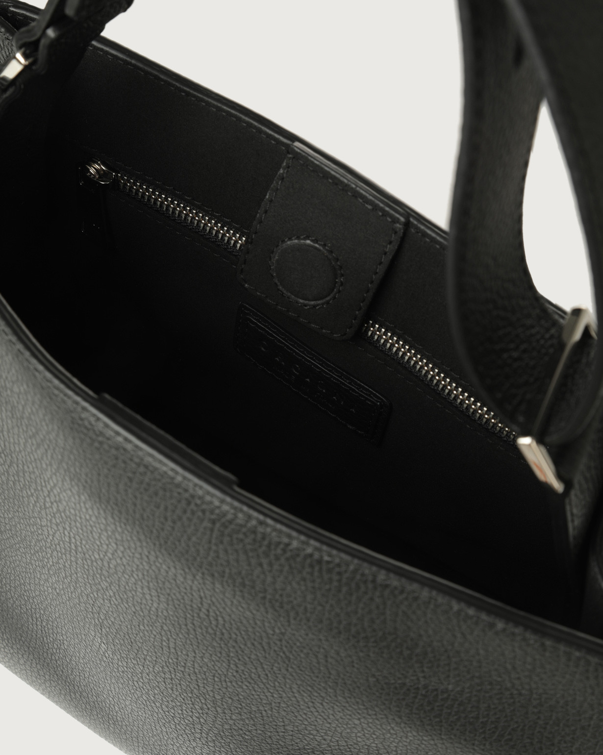 ORCIANI Sveva Sense Medium leather shoulder bag with shoulder strap. , color Black