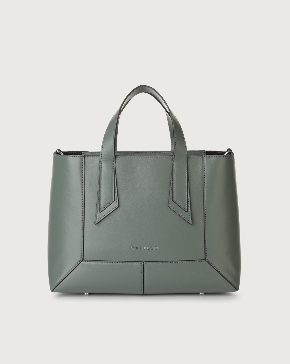 ORCIANI Frame Liberty leather handbag. , color Green