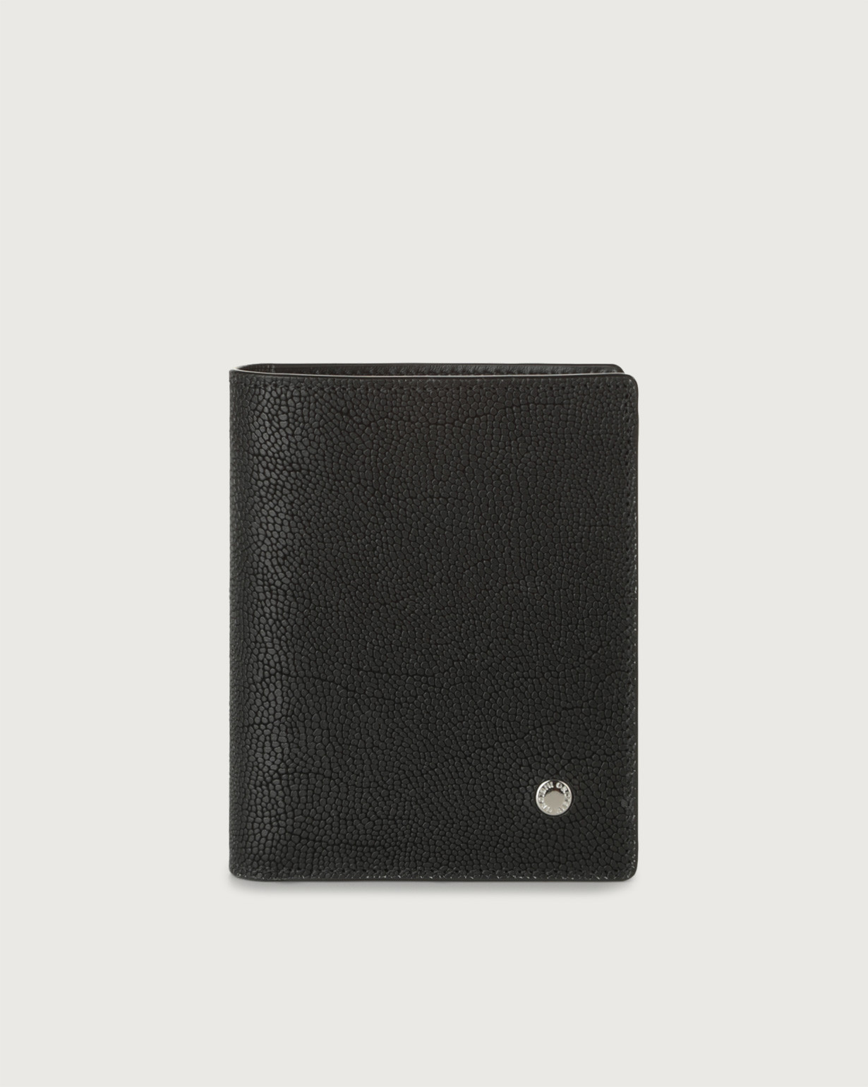 ORCIANI Frog leather wallet with RFID protection. , color Black