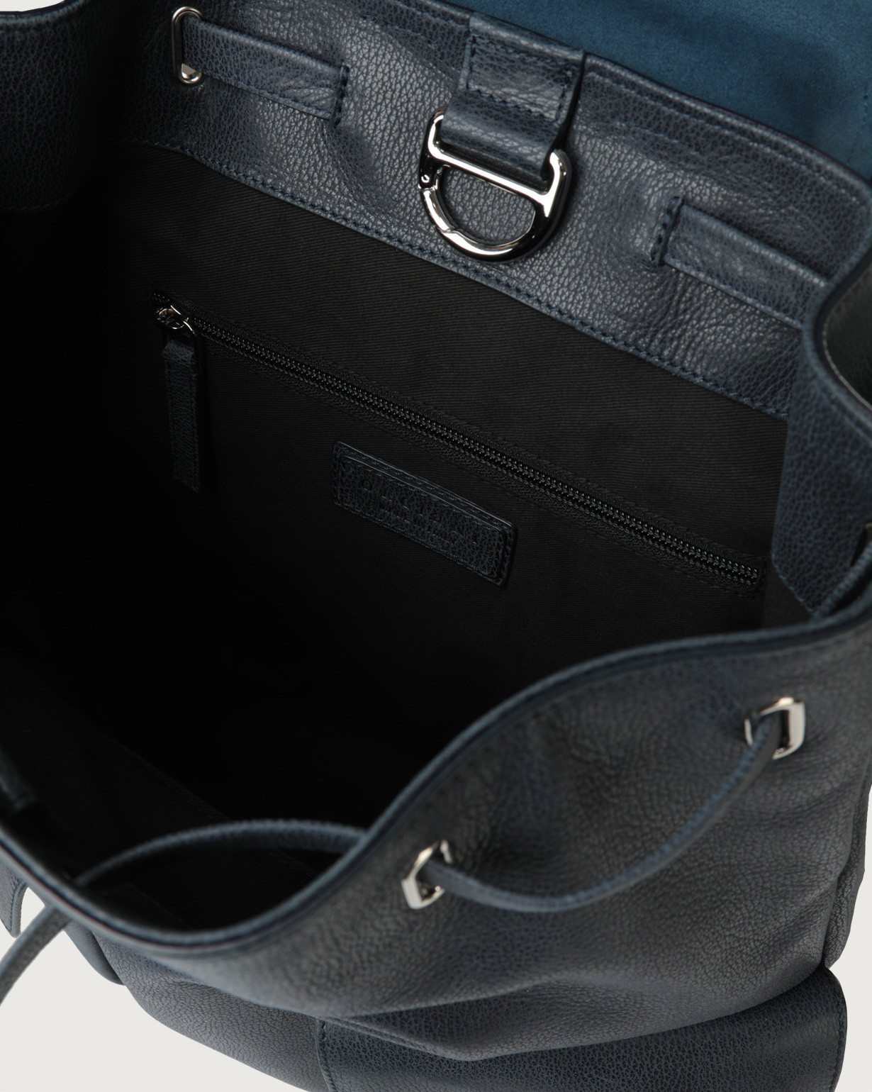 ORCIANI Chevrette nubuck leather backpack. , color Blue