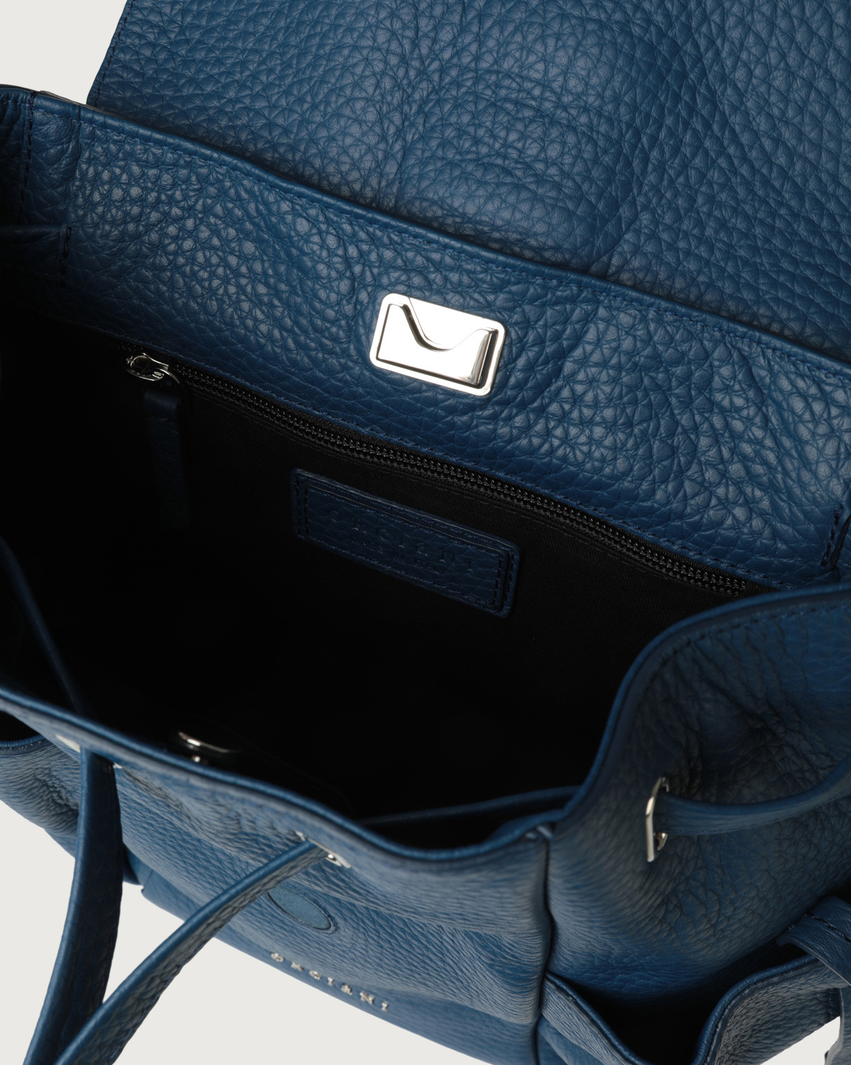 ORCIANI Rebel Soft leather backpack. , color Blue
