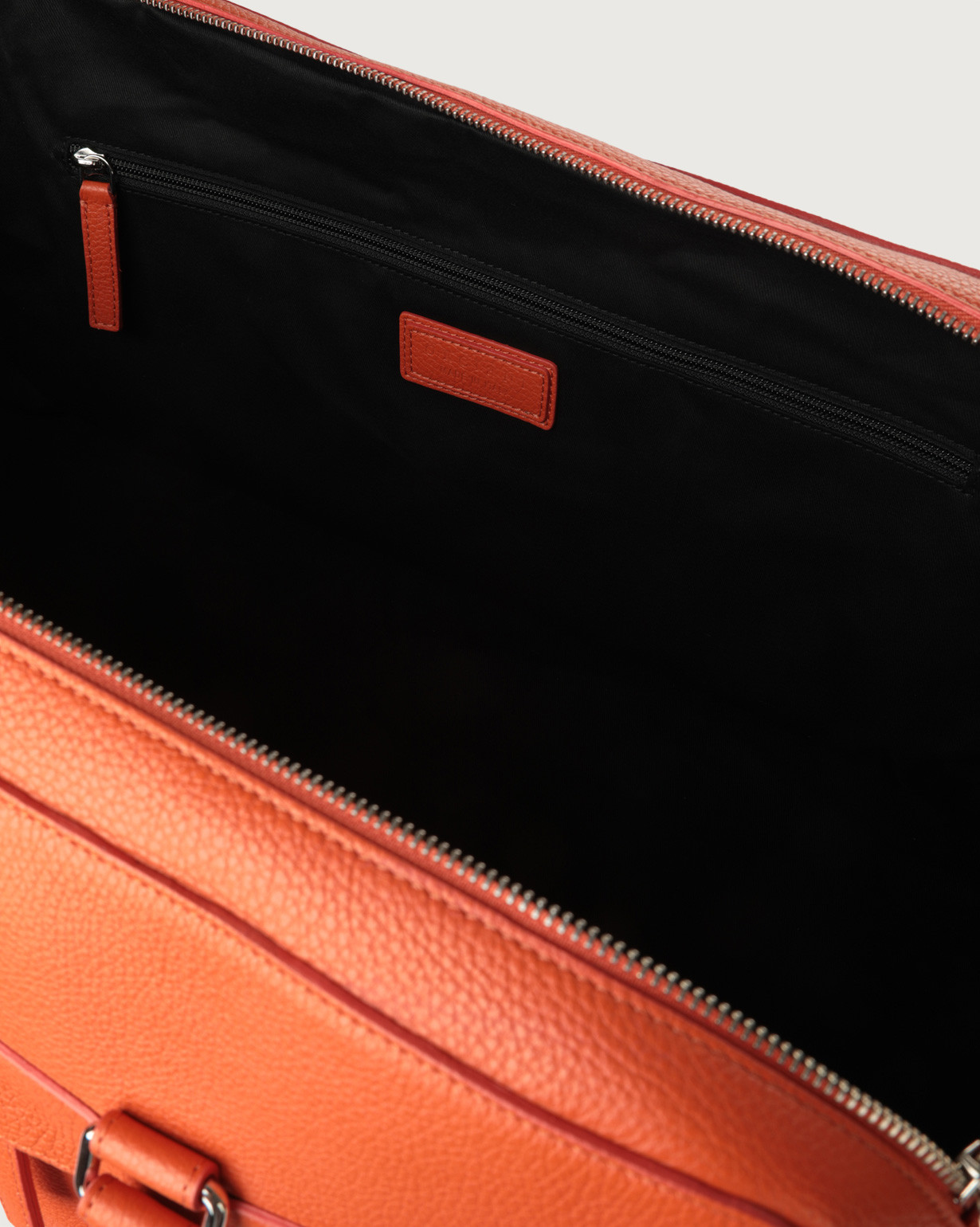 ORCIANI Micron leather duffle bag with shoulder strap. , color Orange