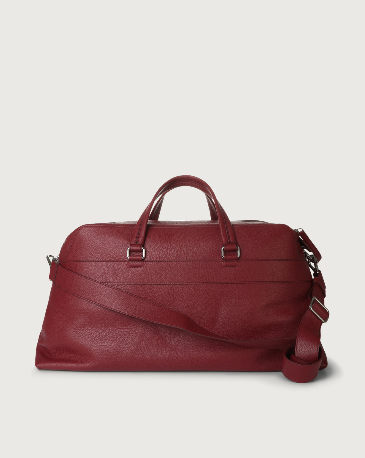 ORCIANI Micron leather duffle bag with shoulder strap. , color Red