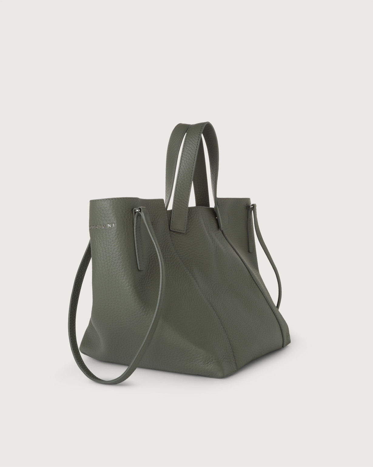 ORCIANI Ava Soft leather tote bag. , color Green