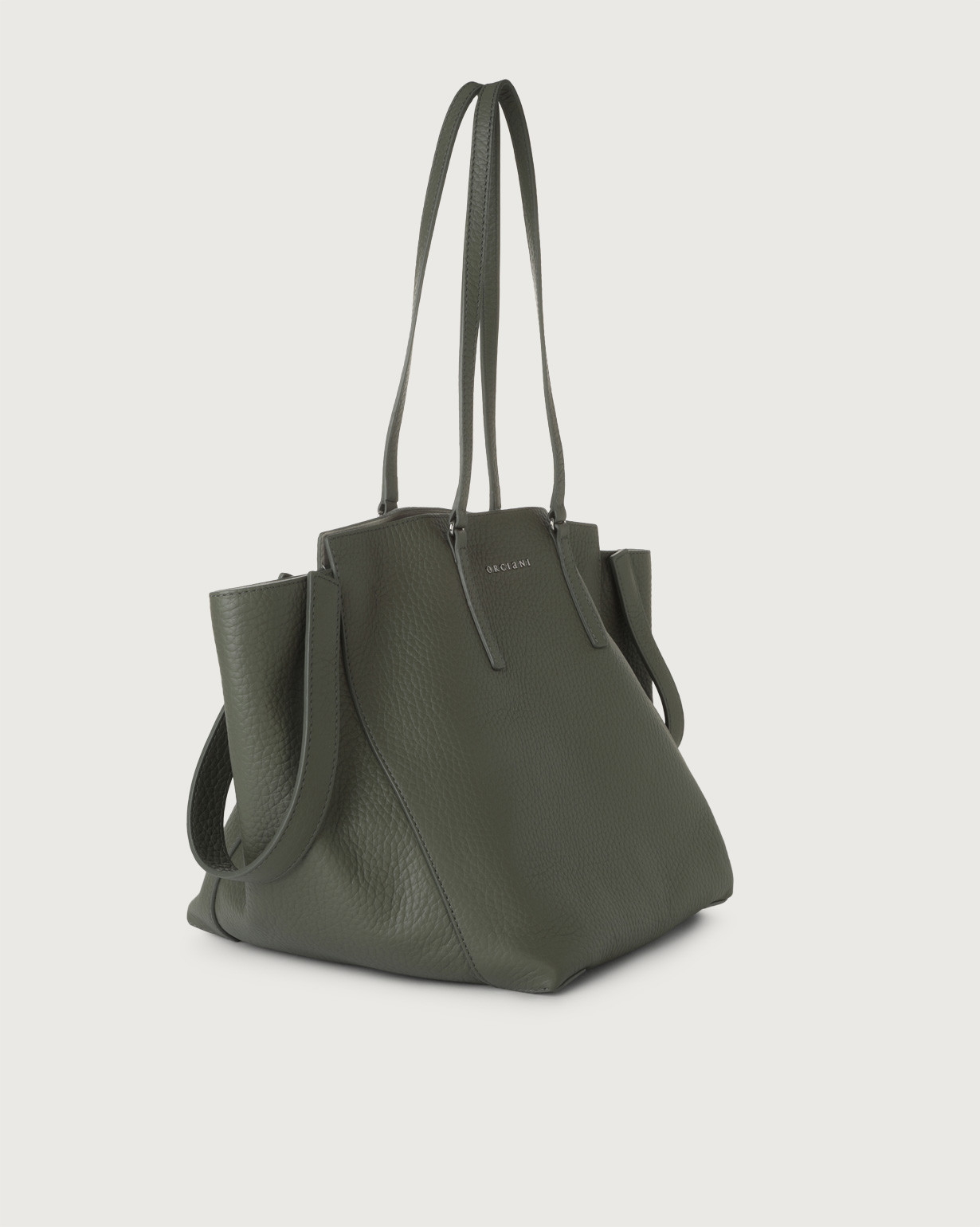 ORCIANI Ava Soft leather tote bag. , color Green