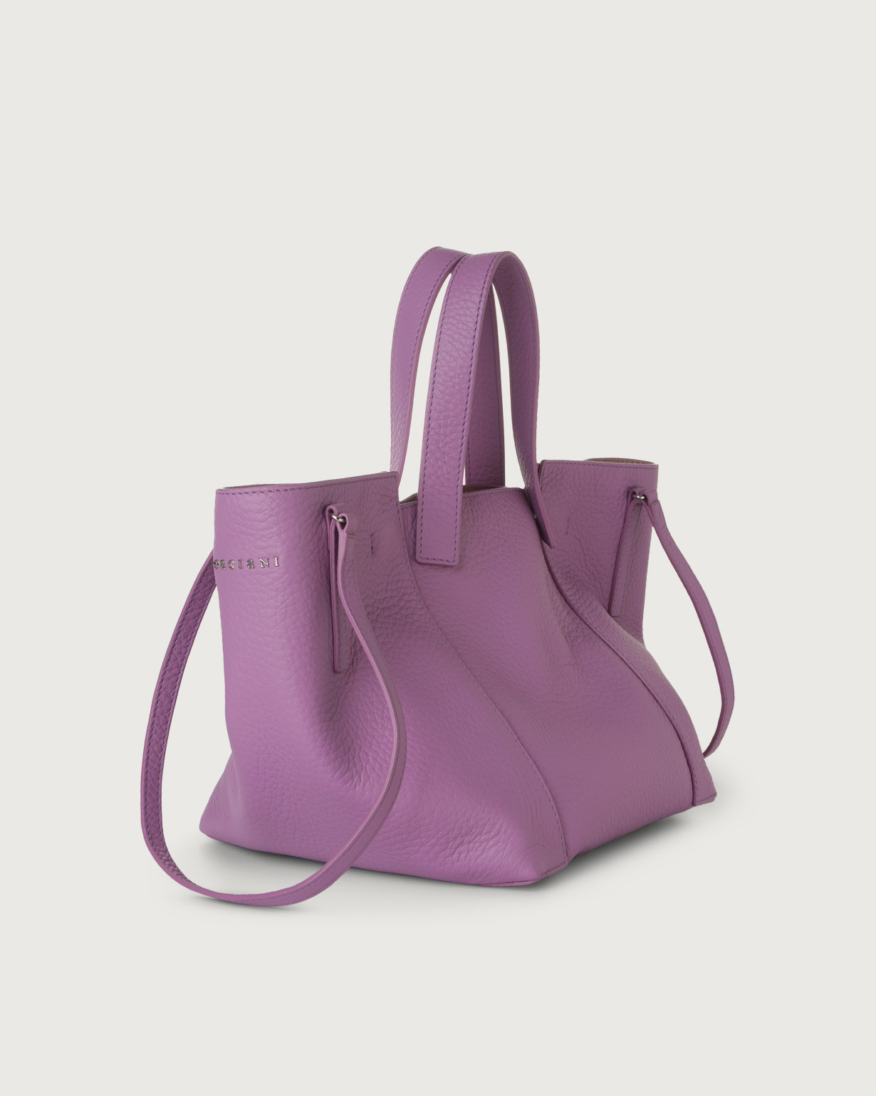 ORCIANI Ava Soft midi leather tote bag. , color violet