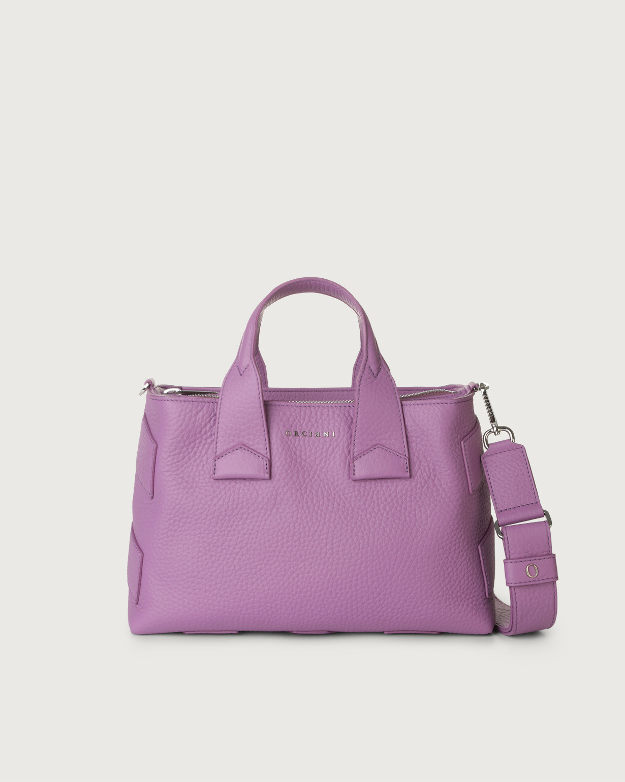 ORCIANI Nilla Soft leather handbag with strap. , color violet
