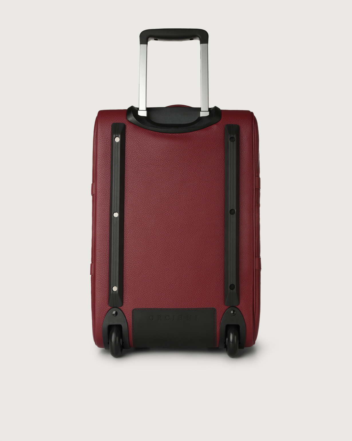 ORCIANI Micron leather two wheels trolley. , color Red