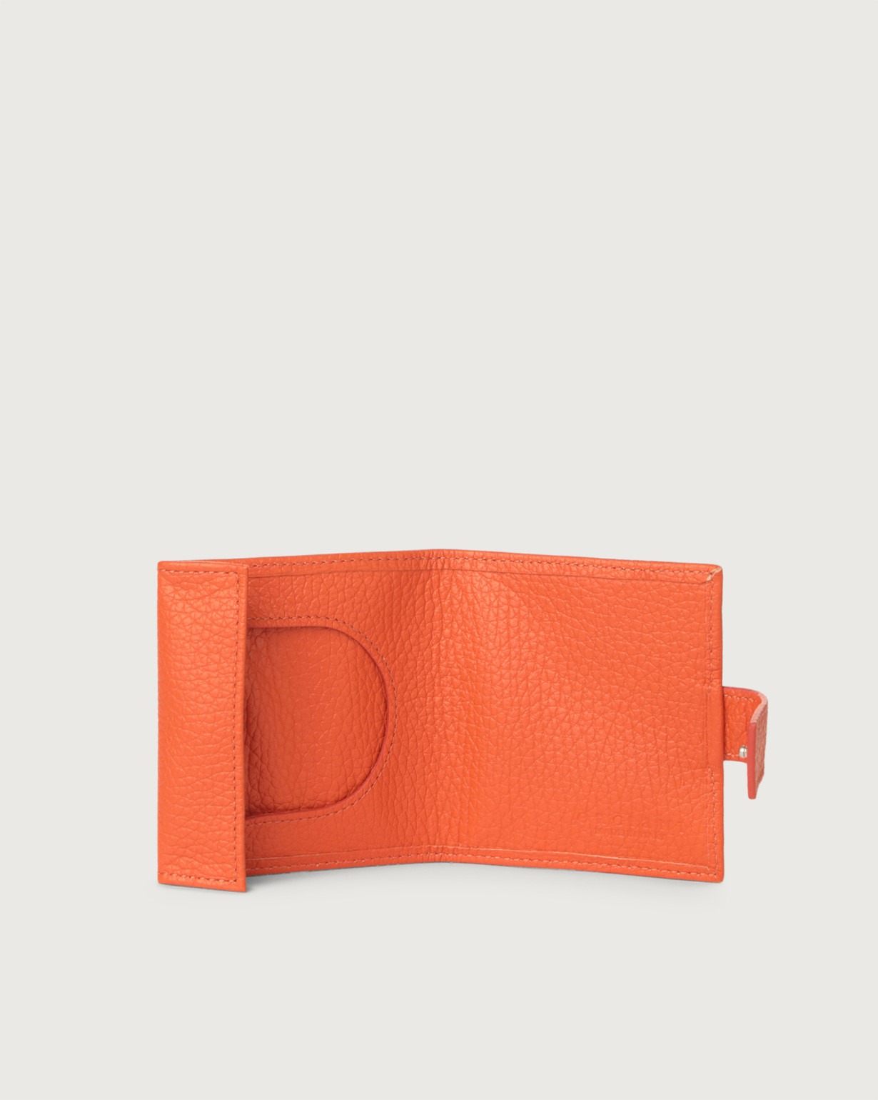 ORCIANI Micron leather coin purse. , color Orange