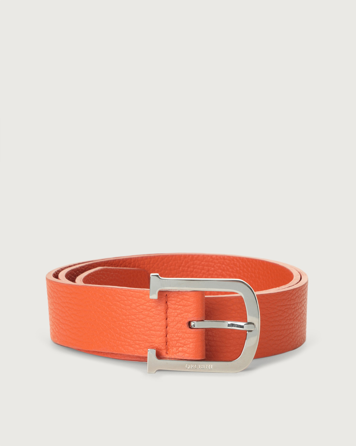 ORCIANI Micron leather belt. , color Orange