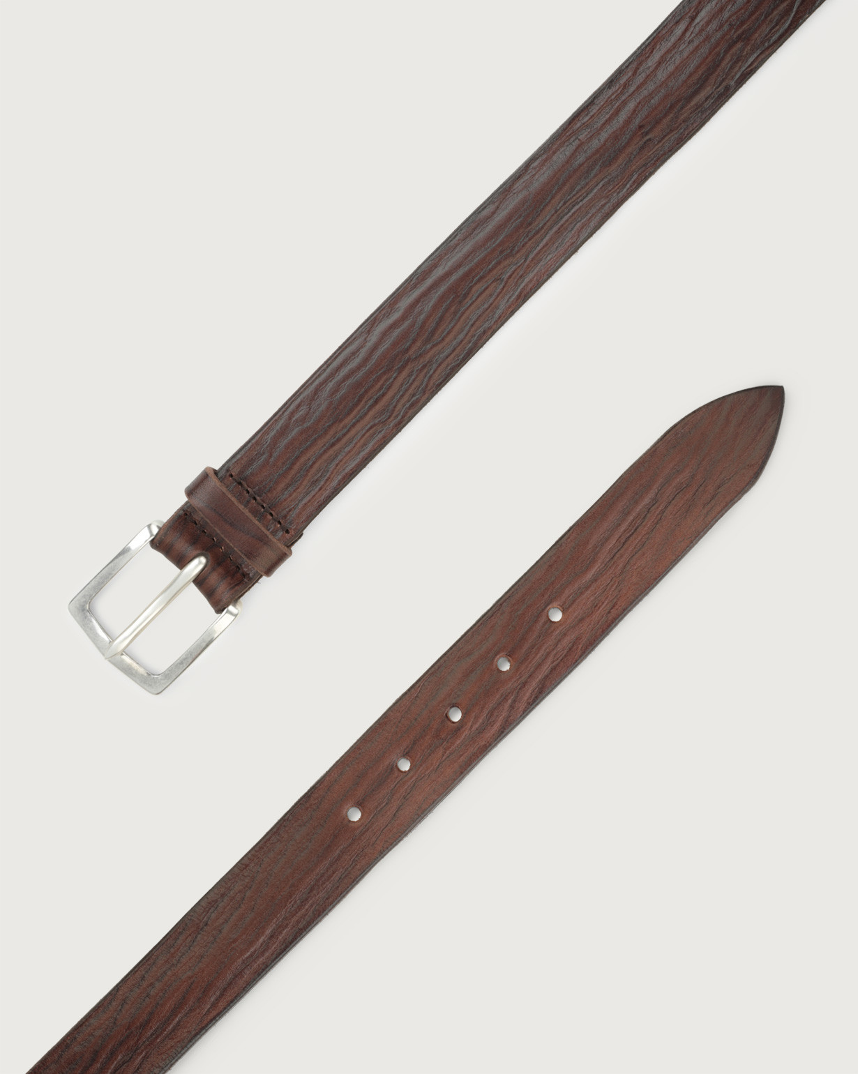 ORCIANI Wave leather belt. , color Brown