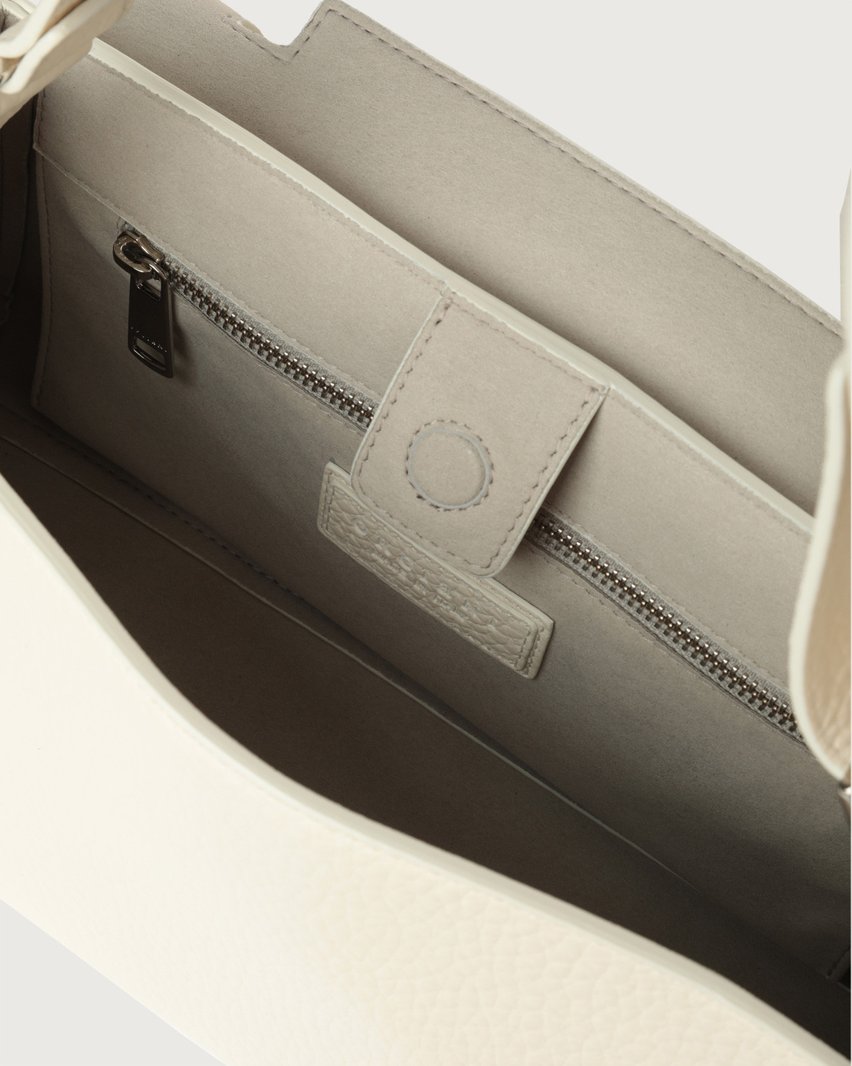 ORCIANI Sveva Longuette Soft leather handbag with strap. , color White