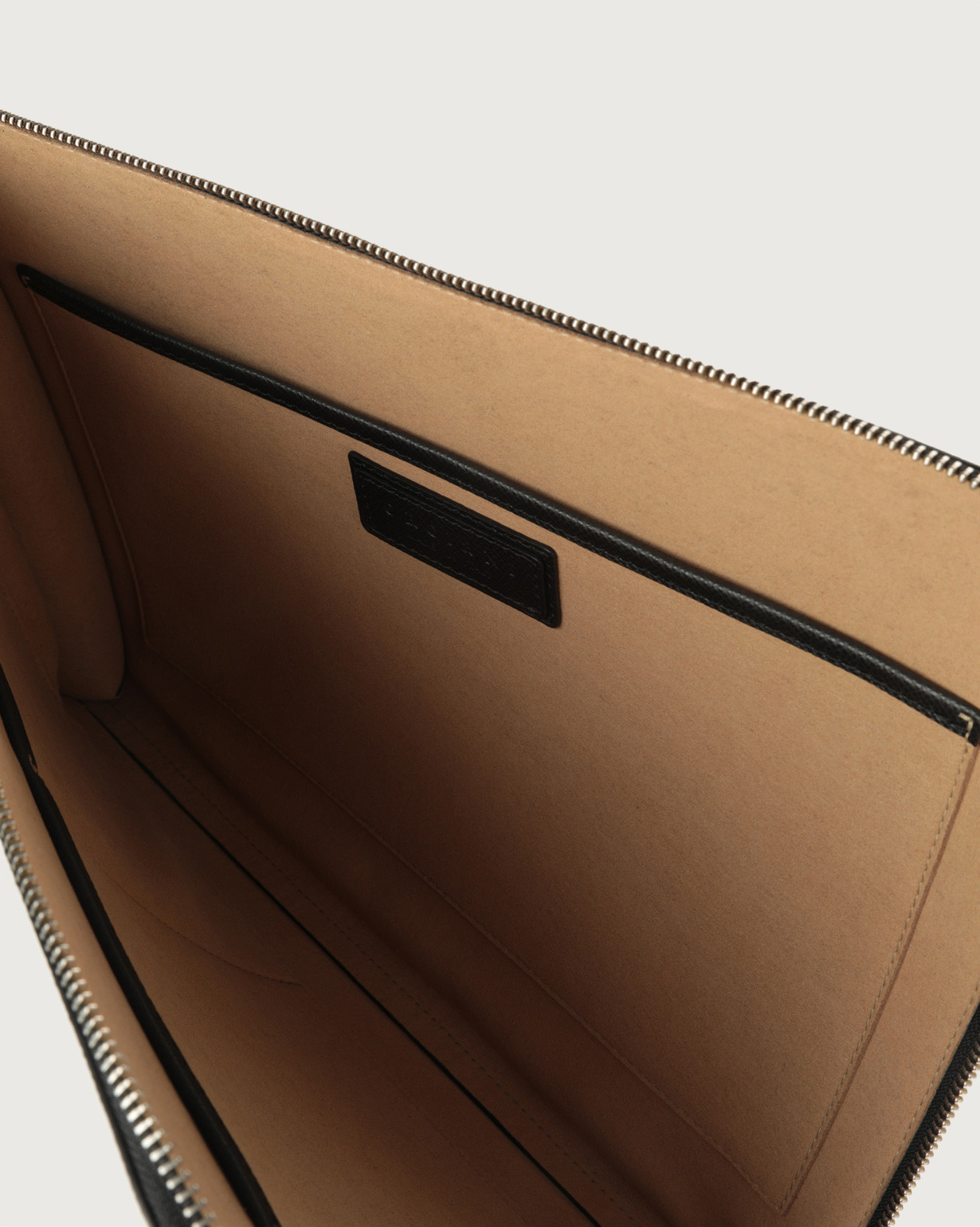 ORCIANI Timeless slim boarded leather document holder. , color Black