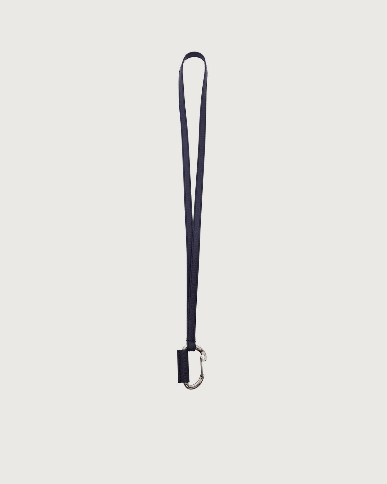 ORCIANI Micron leather neck key fob. , color Navy