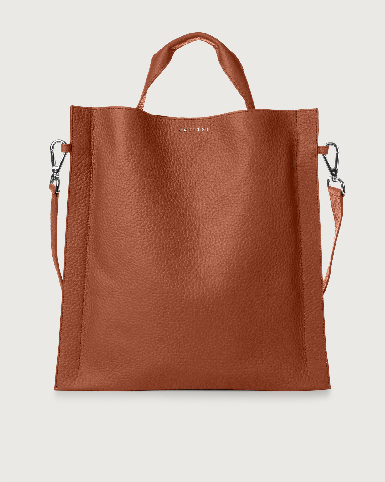 ORCIANI Iris Soft leather shoulder bag with strap. , color Cognac