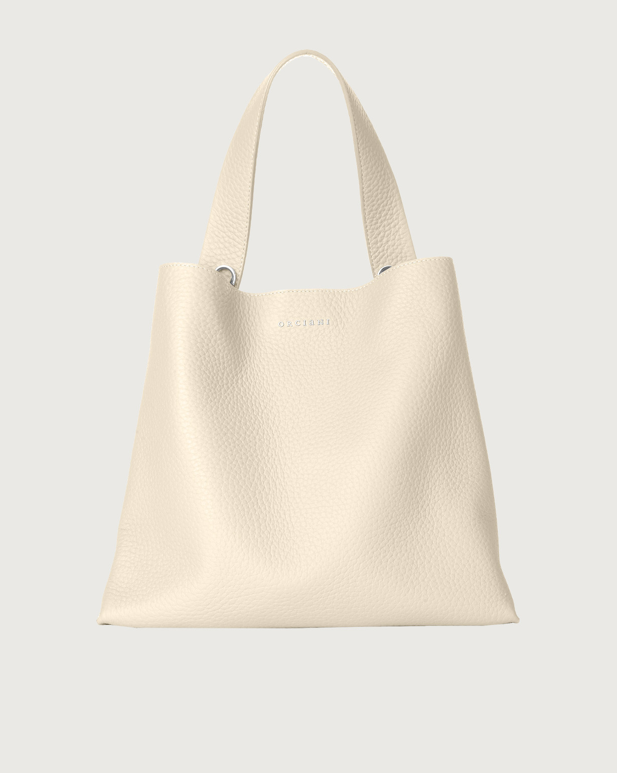 ORCIANI Jackie Soft leather shoulder bag. , color Ivory