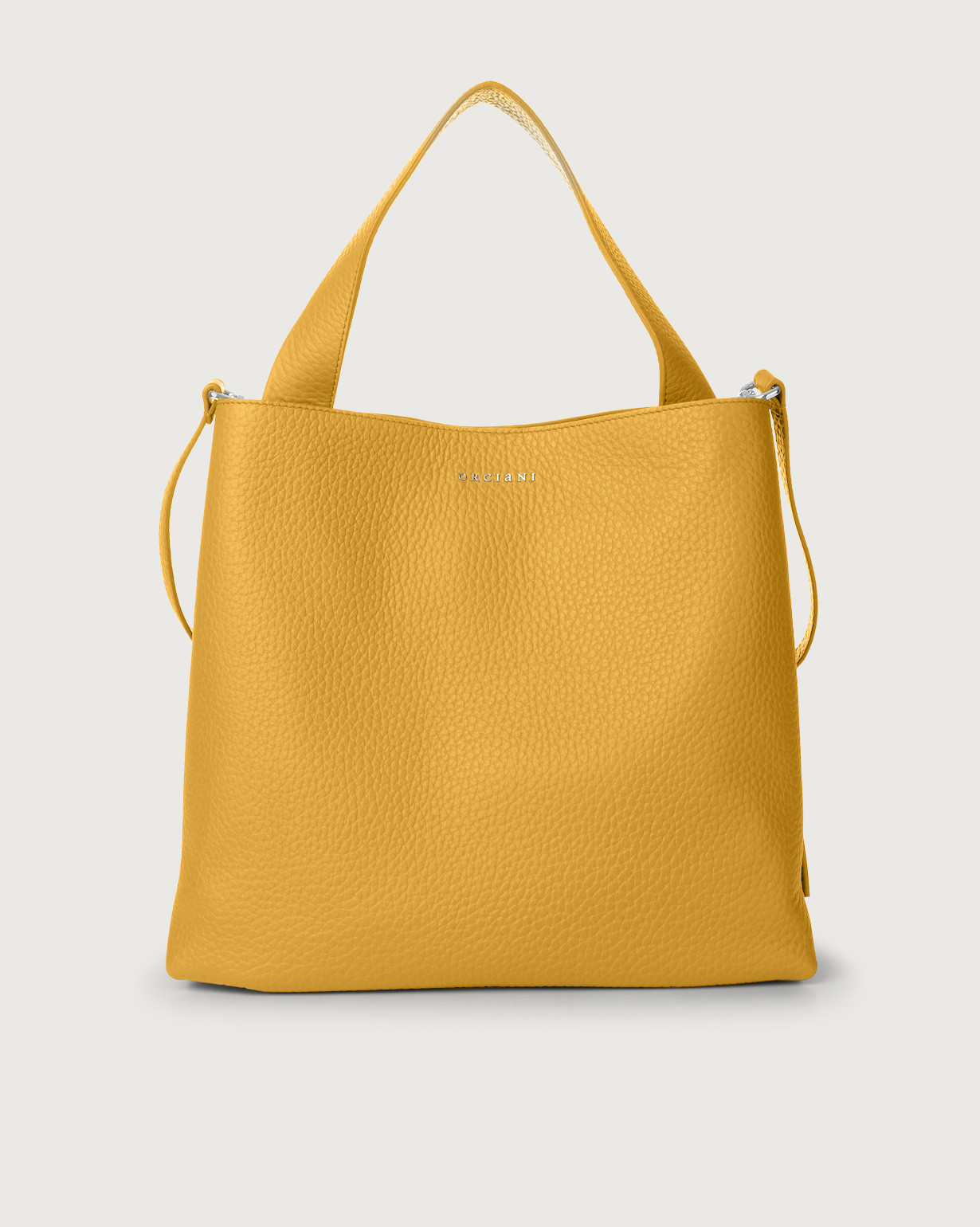 ORCIANI Jackie Soft leather shoulder bag. , color Honey