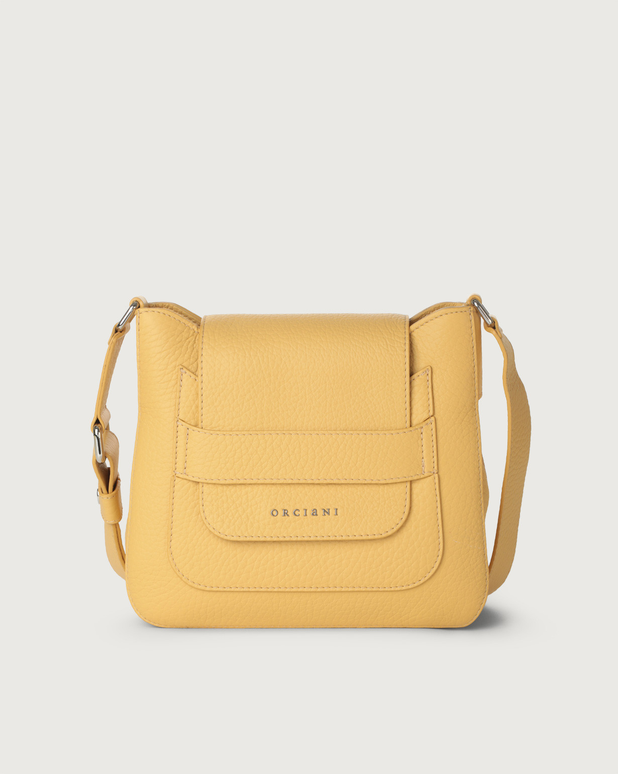 ORCIANI Dama Soft Midi leather bag with shoulder strap. , color Honey