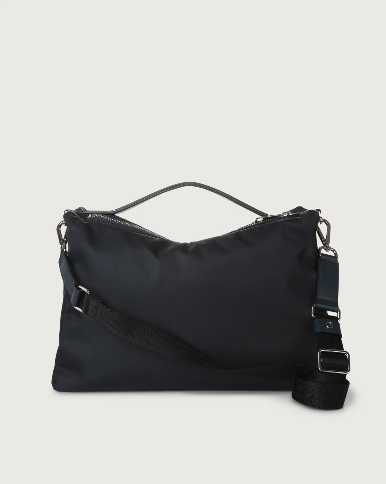 ORCIANI Boxy Ecoline regenerated nylon and leather with strap. , color Blue