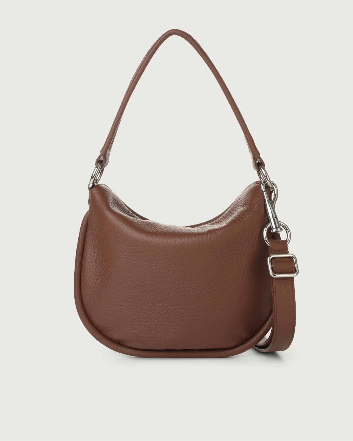 ORCIANI Ping Soft leather shoulder bag with strap. , color Cognac