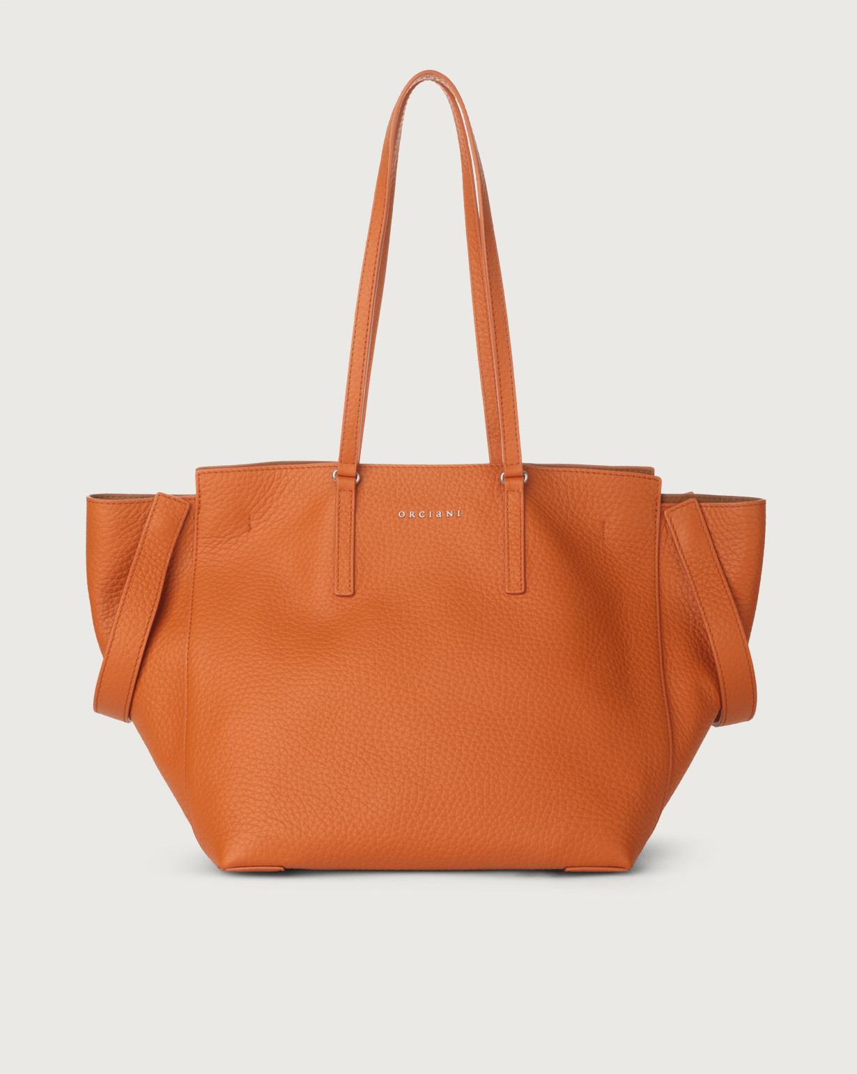 ORCIANI Ava Soft leather tote bag. , color Orange