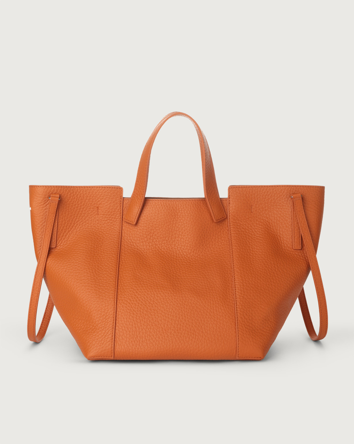 ORCIANI Ava Soft leather tote bag. , color Orange