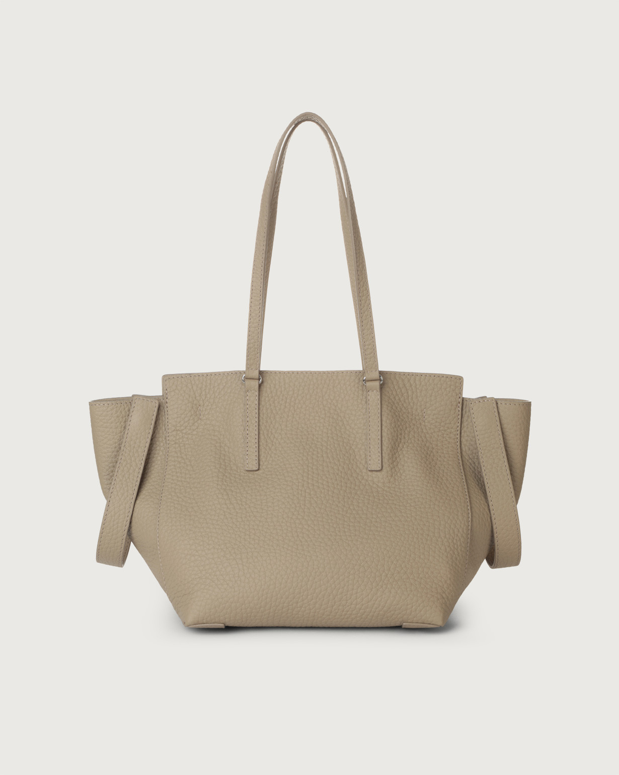 ORCIANI Ava Soft midi leather tote bag. , color Sand