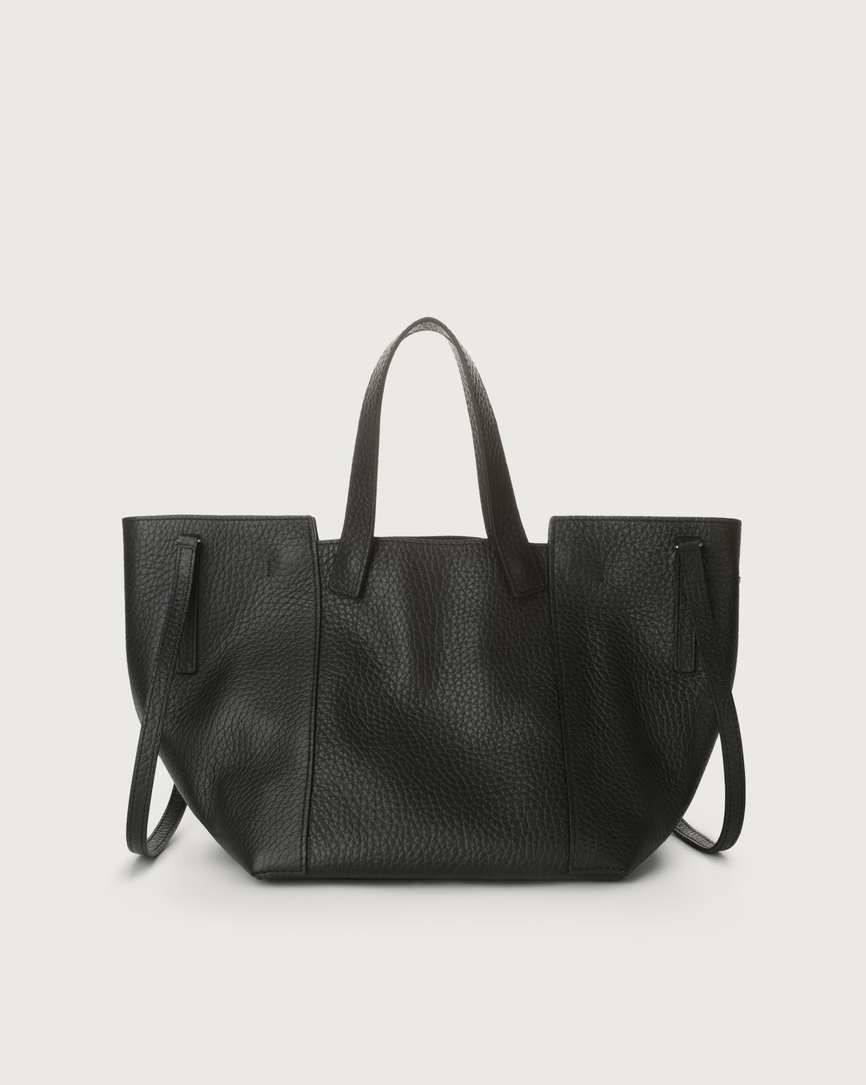 ORCIANI Ava Soft midi leather tote bag. , color Black