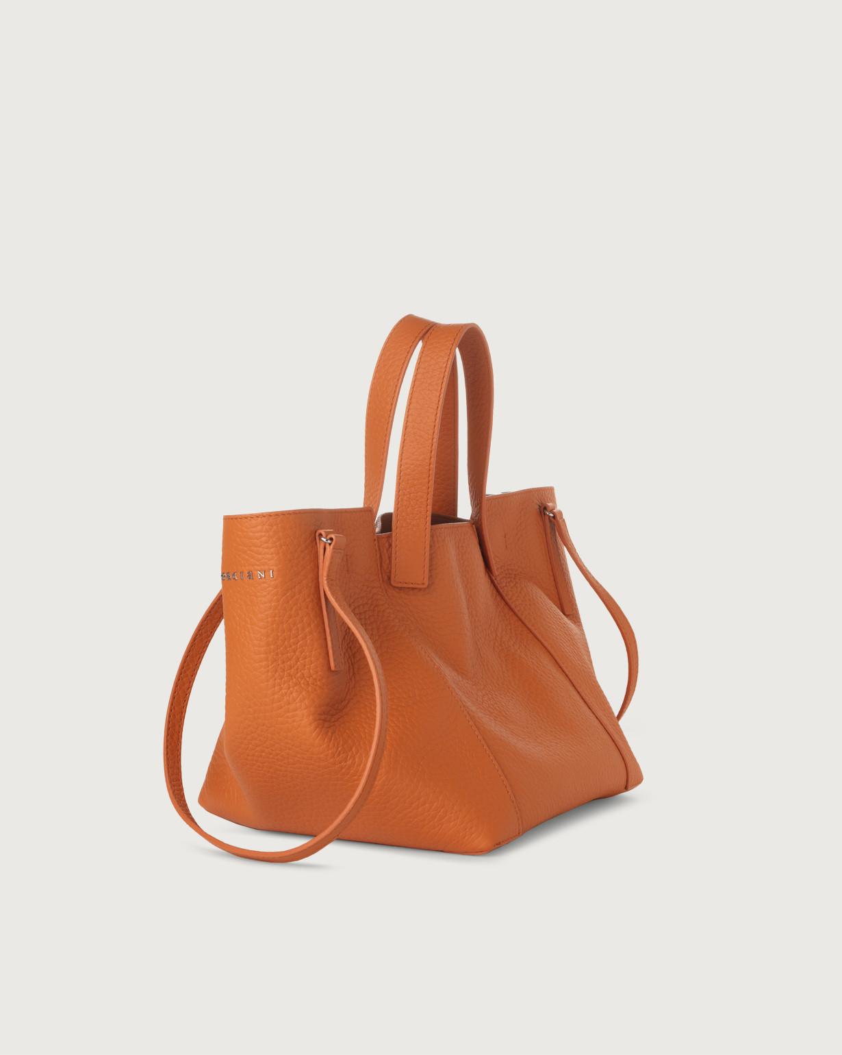 ORCIANI Ava Soft midi leather tote bag. , color Orange