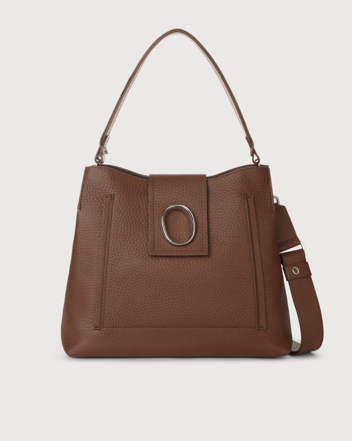 ORCIANI Lia Soft leather shoulder bag with strap. , color Cognac