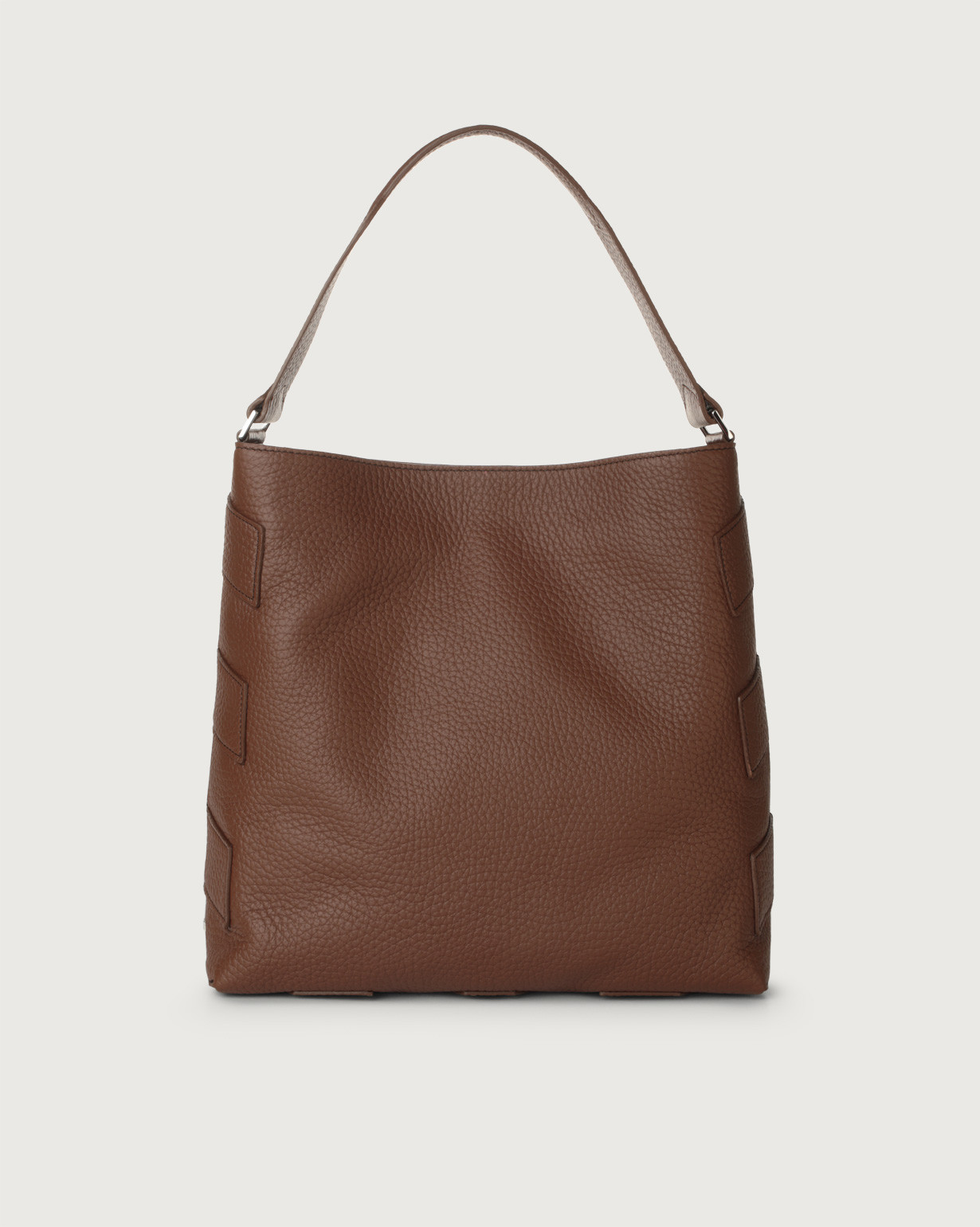 ORCIANI Nilla Soft leather shoulder bag. , color Cognac