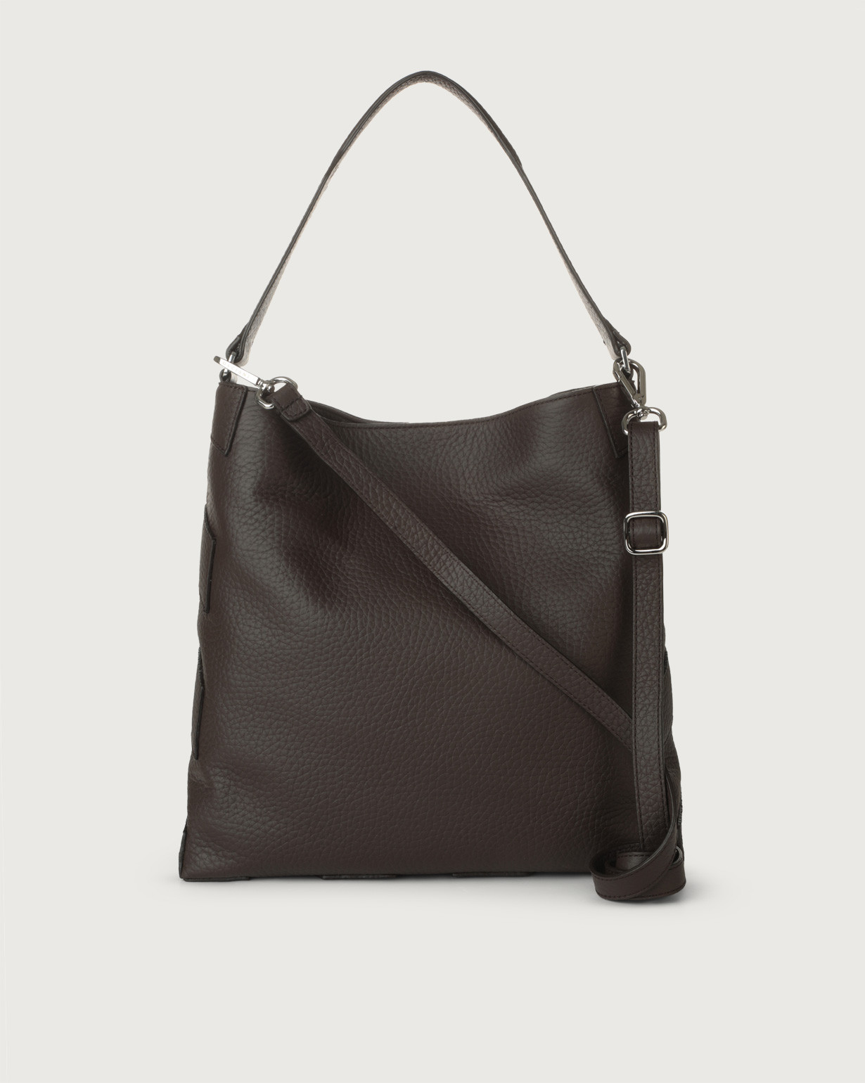 ORCIANI Nilla Soft leather shoulder bag. , color Chocolate
