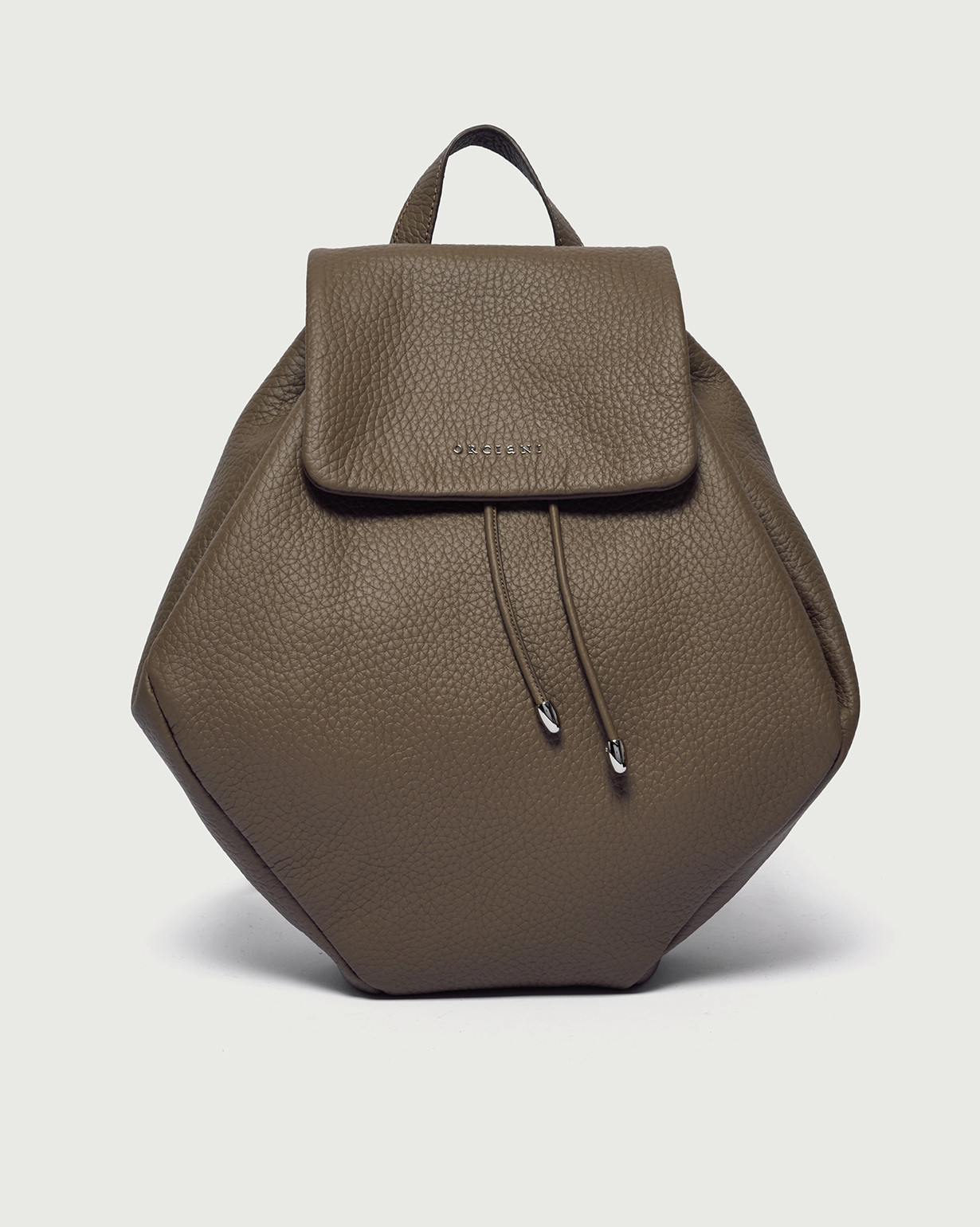 ORCIANI Soft leather backpack. , color Green
