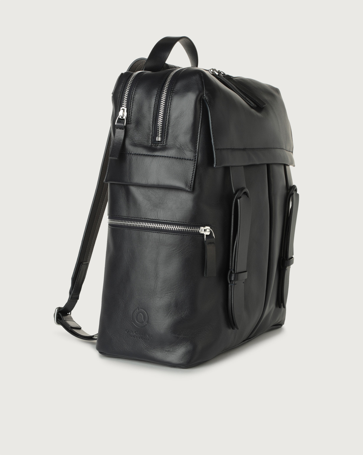 ORCIANI Nobuckle Metal Free Planet backpack. , color Blue