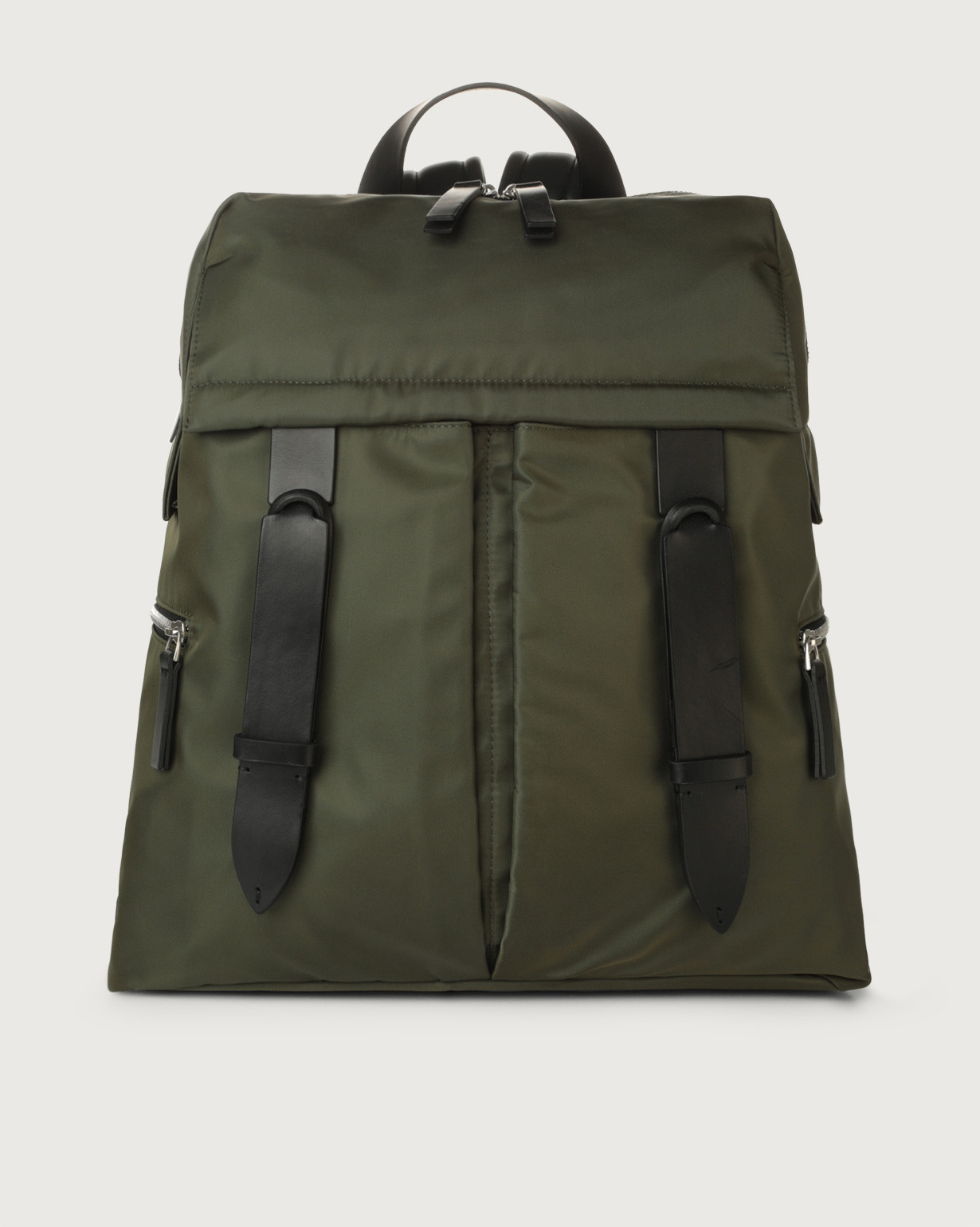 ORCIANI Nobuckle Planet backpack in eco-nylon. , color Green
