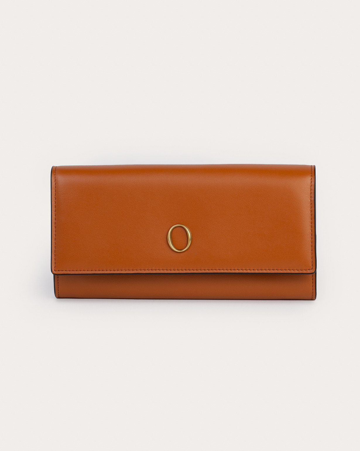 ORCIANI Liberty leather wallet with RFID protection. , color Amber