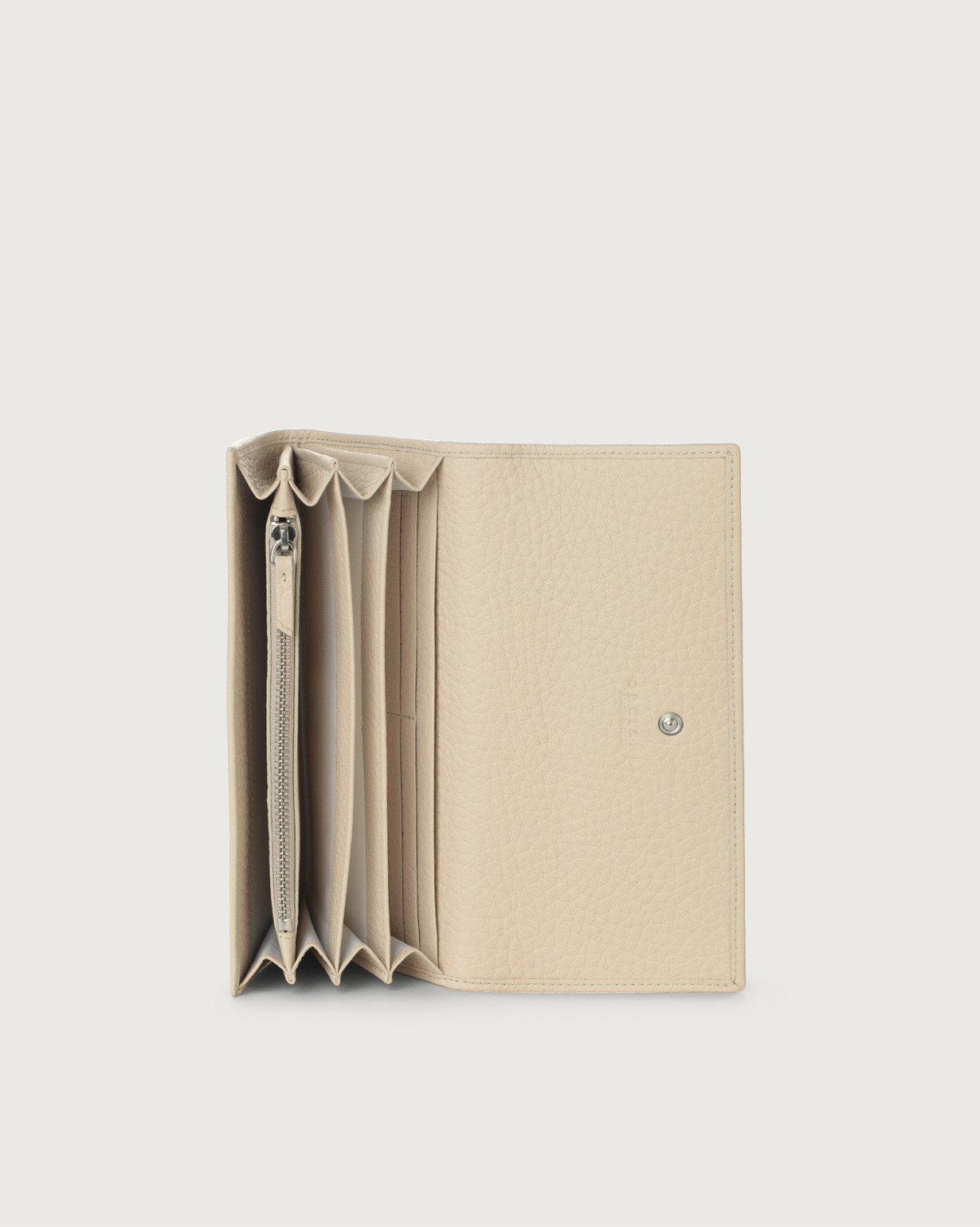 ORCIANI Soft leather wallet with RFID protection. , color Ivory