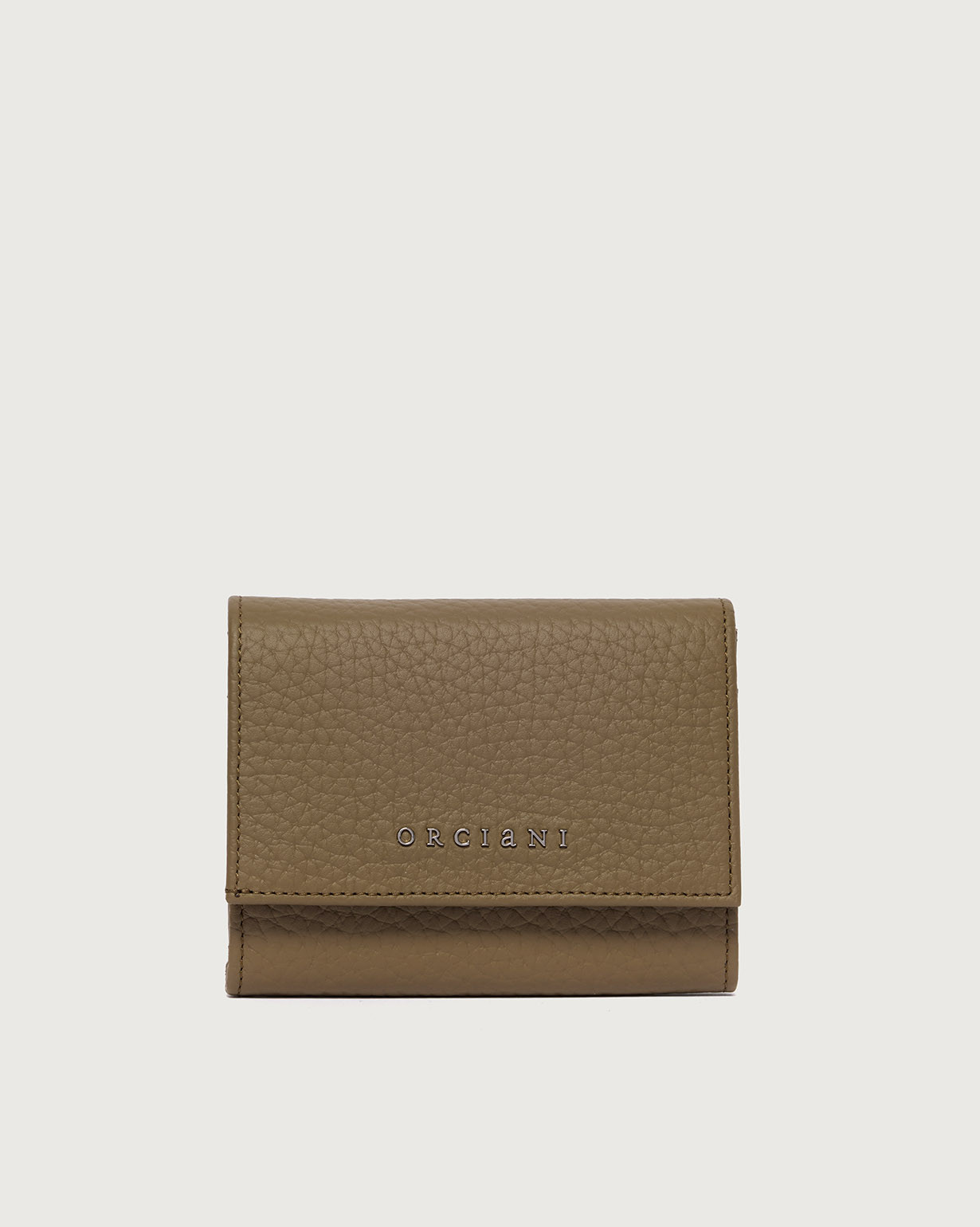 ORCIANI Soft small leather envelope wallet. , color Green