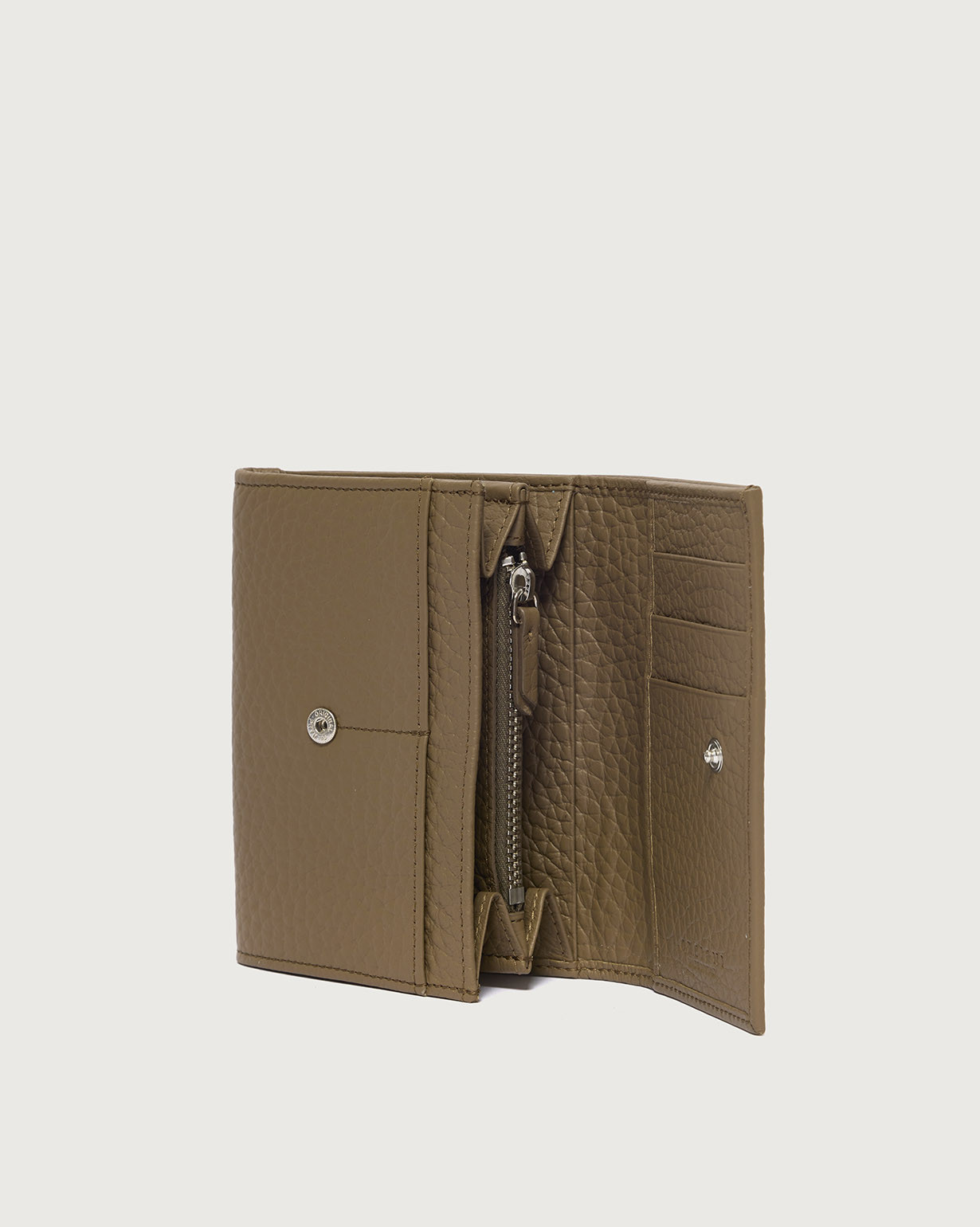 ORCIANI Soft small leather envelope wallet. , color Green