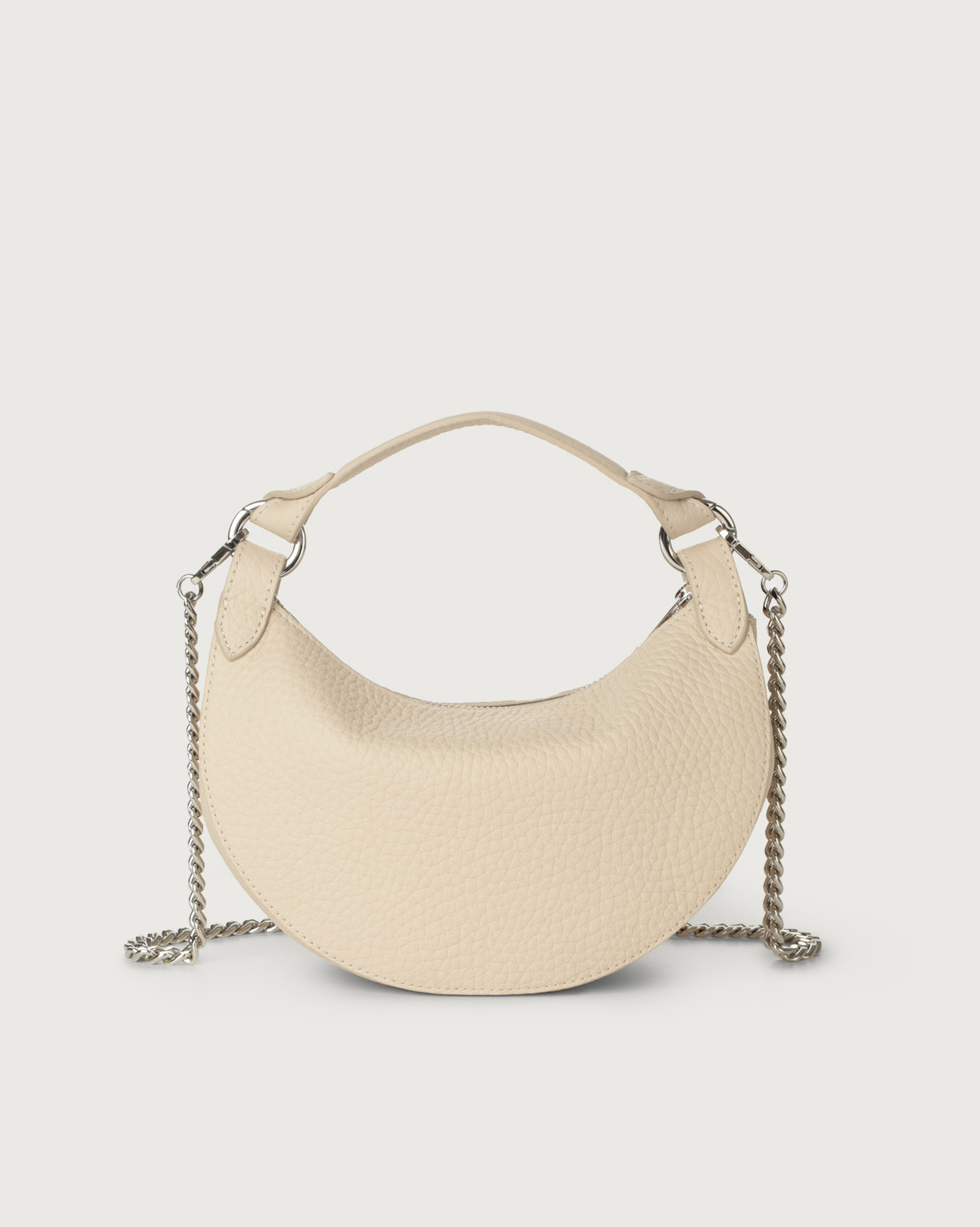 ORCIANI Dumpling Soft leather mini bag with strap. , color Ivory