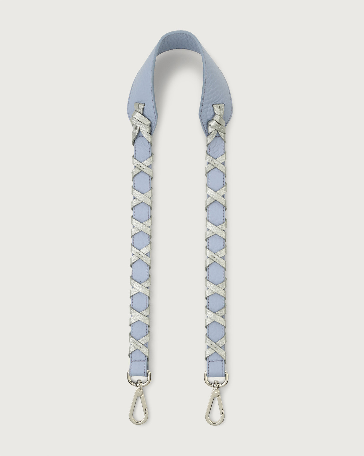 ORCIANI Soft leather strap with binding. , color Lily